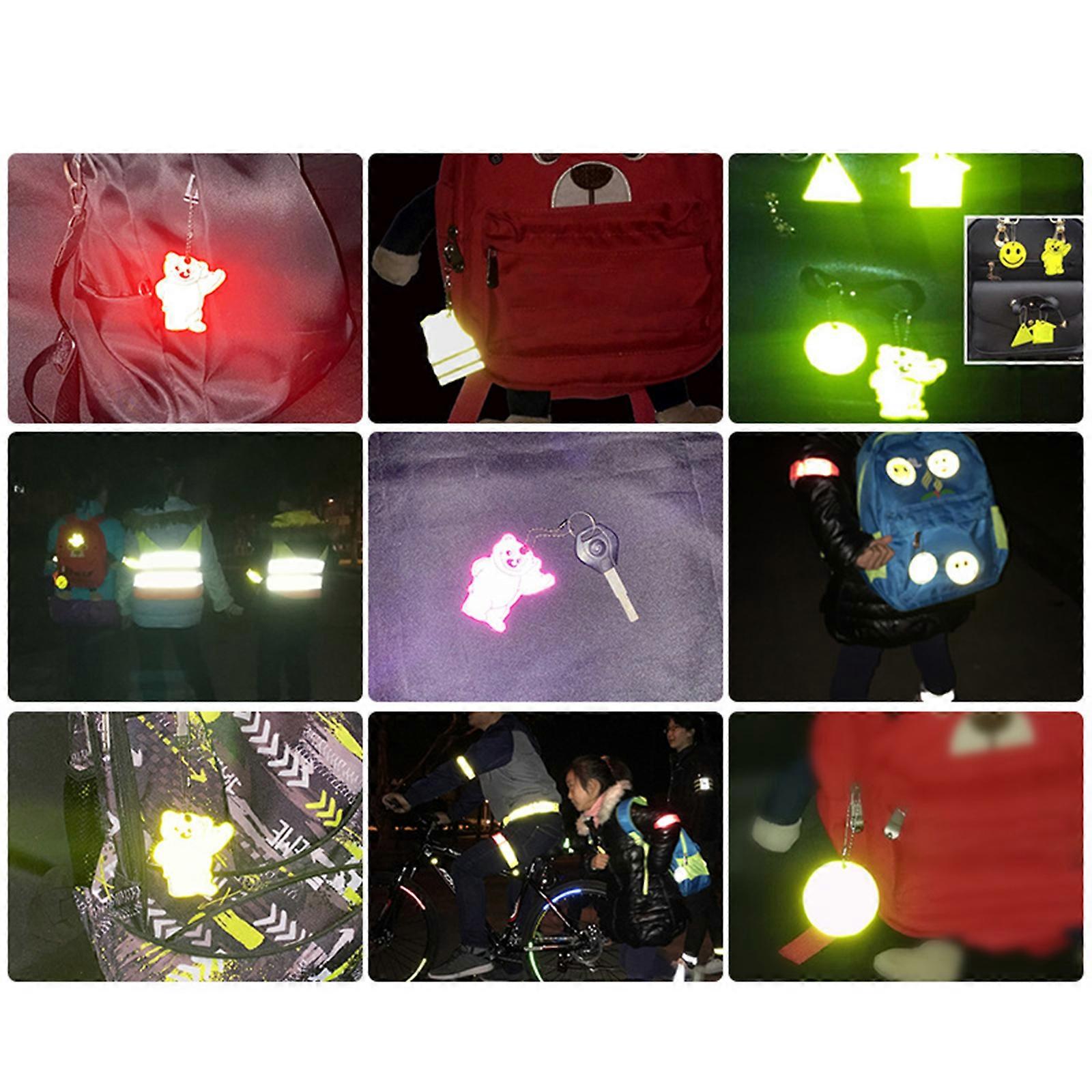 Reflective Keychains Safety Reflector Bag Pendant Jewelry Keyings ...