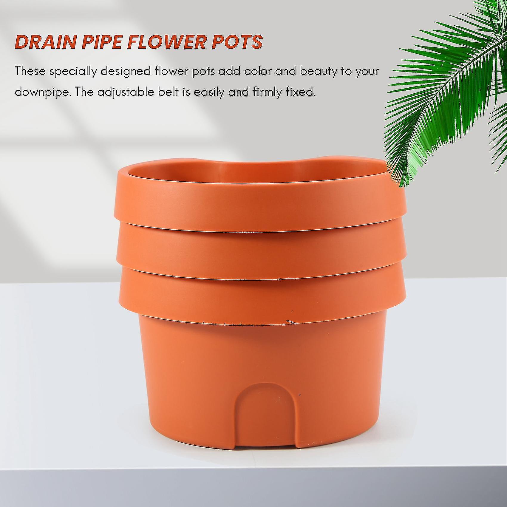 3 Pc/lot Unique Gutter Downspout Garden Flower Pot Drain Pipe Flower ...