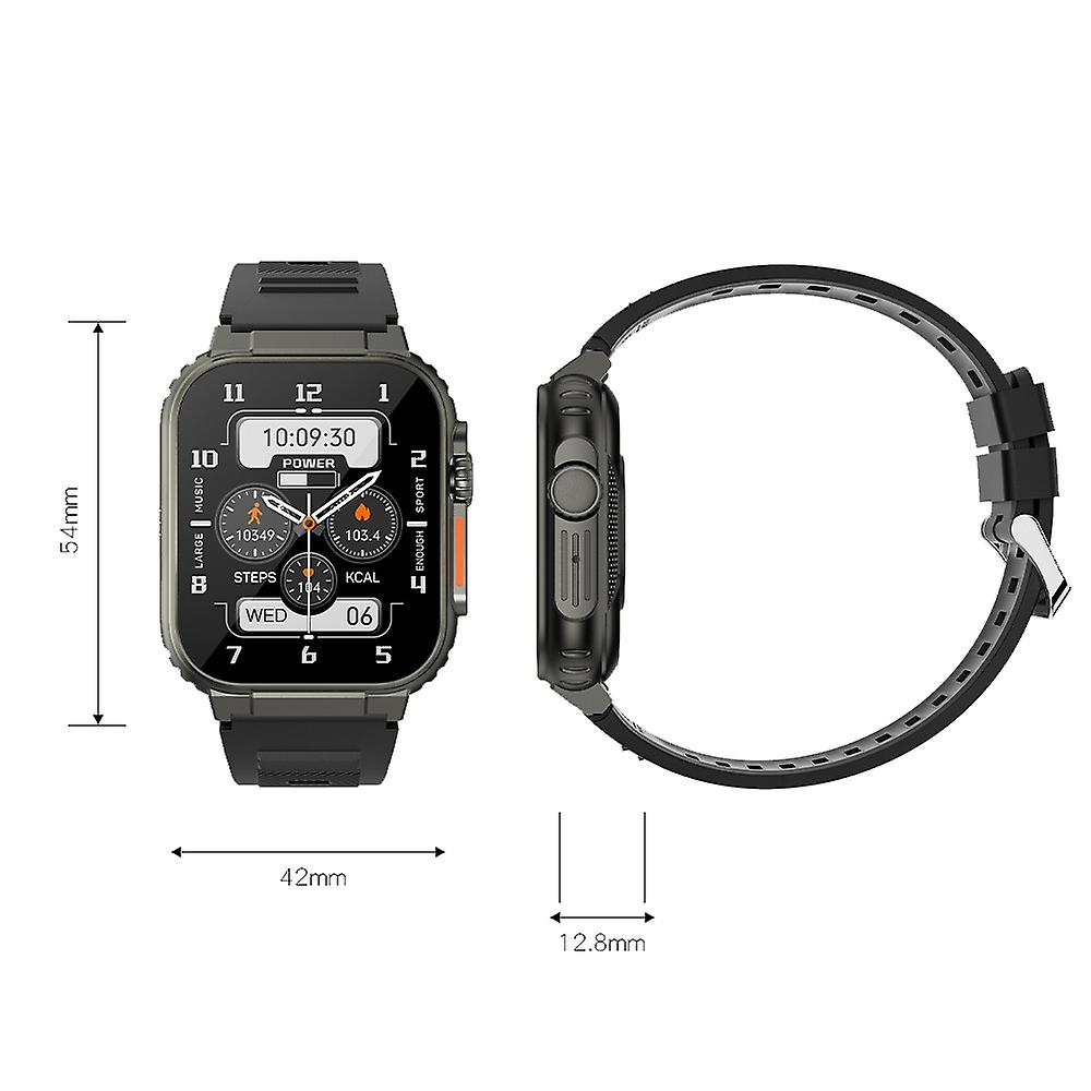 A70 1.96 inch Health Monitoring Bluetooth Call Smart Watch | Fruugo UK