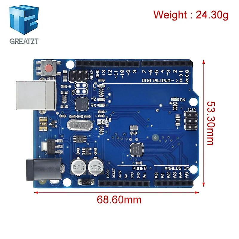 Uno R3 Box Atmega16u2 Atmega328p-mu Chip With Cable For Arduino Uno R3 ...