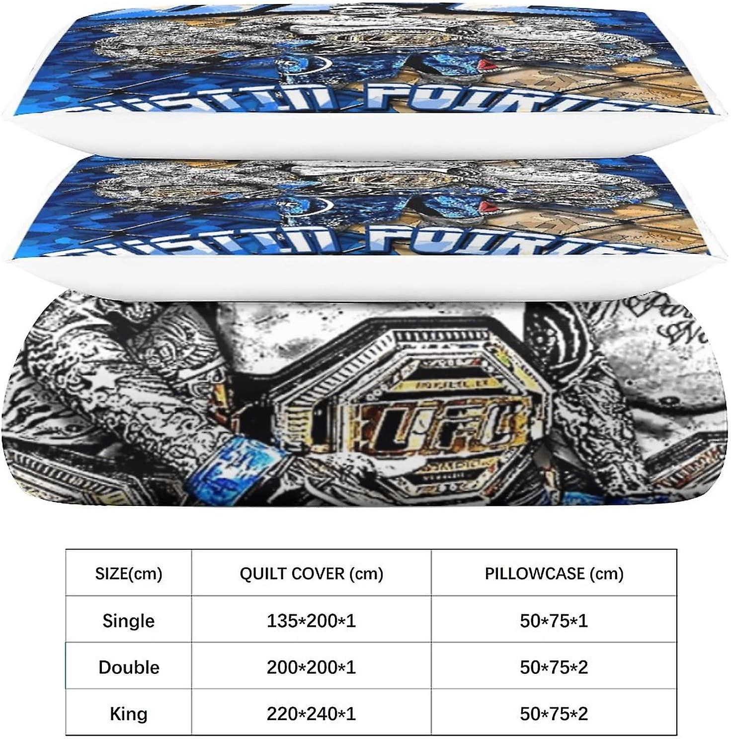 GENBAK UFC Duvet Cover Set 3D Printed MMA Set With Pillowcase Fighter ...