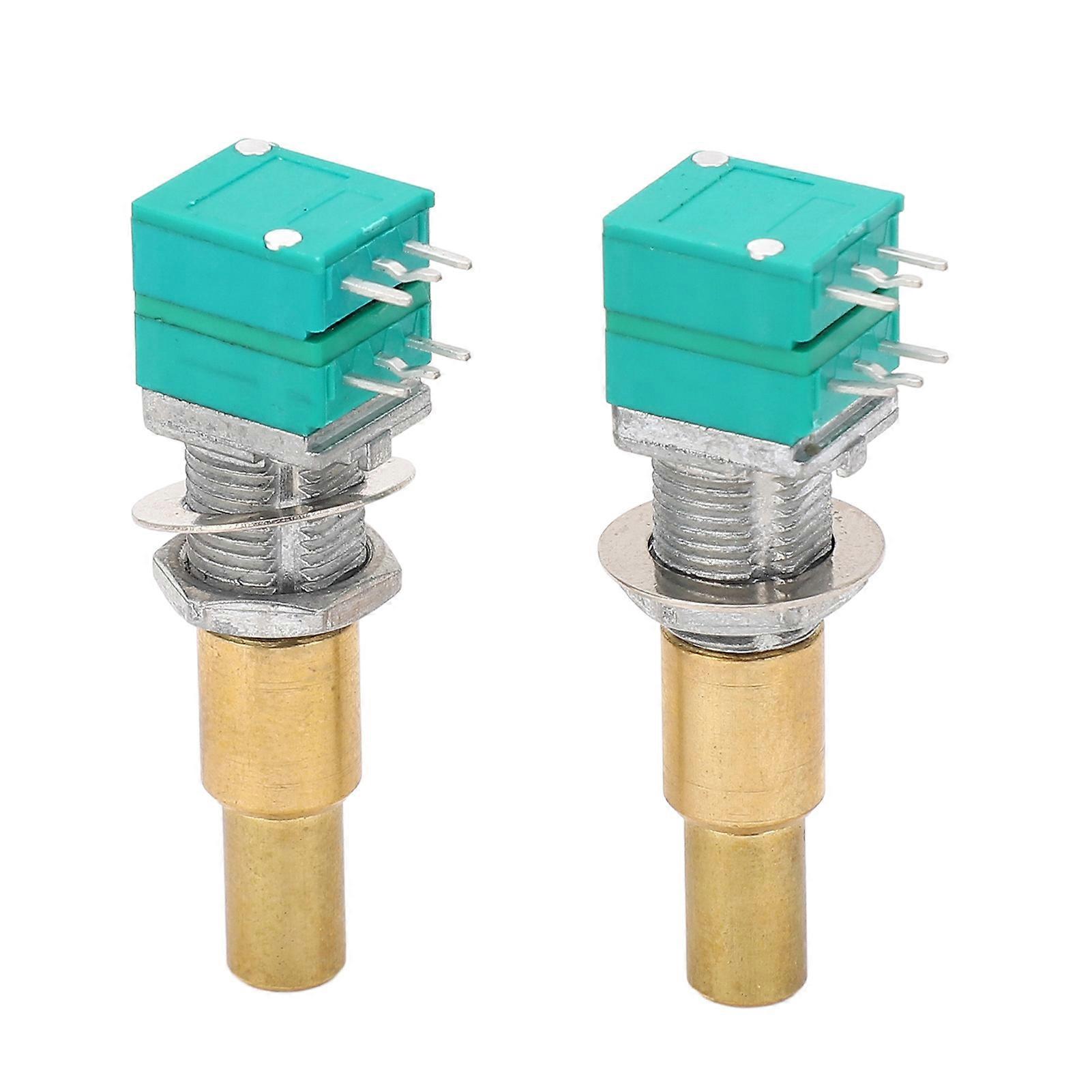 2PCS Guitar Potentiometer Dual Accuracy Brass Shaft Rotary ...