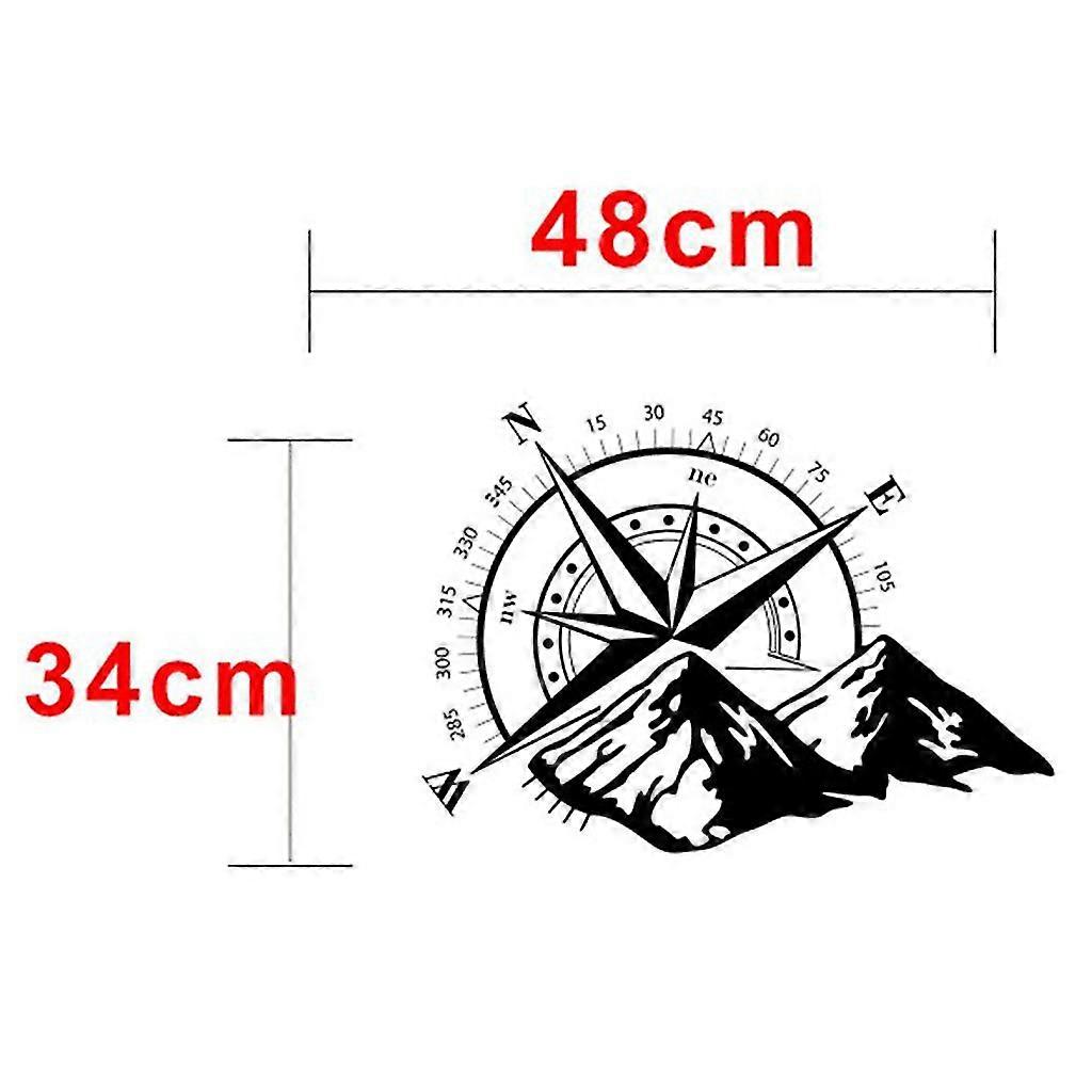 48*34cm Off-road Compass Car Sticker Rose Navigate Vinyl Sticker Decal ...