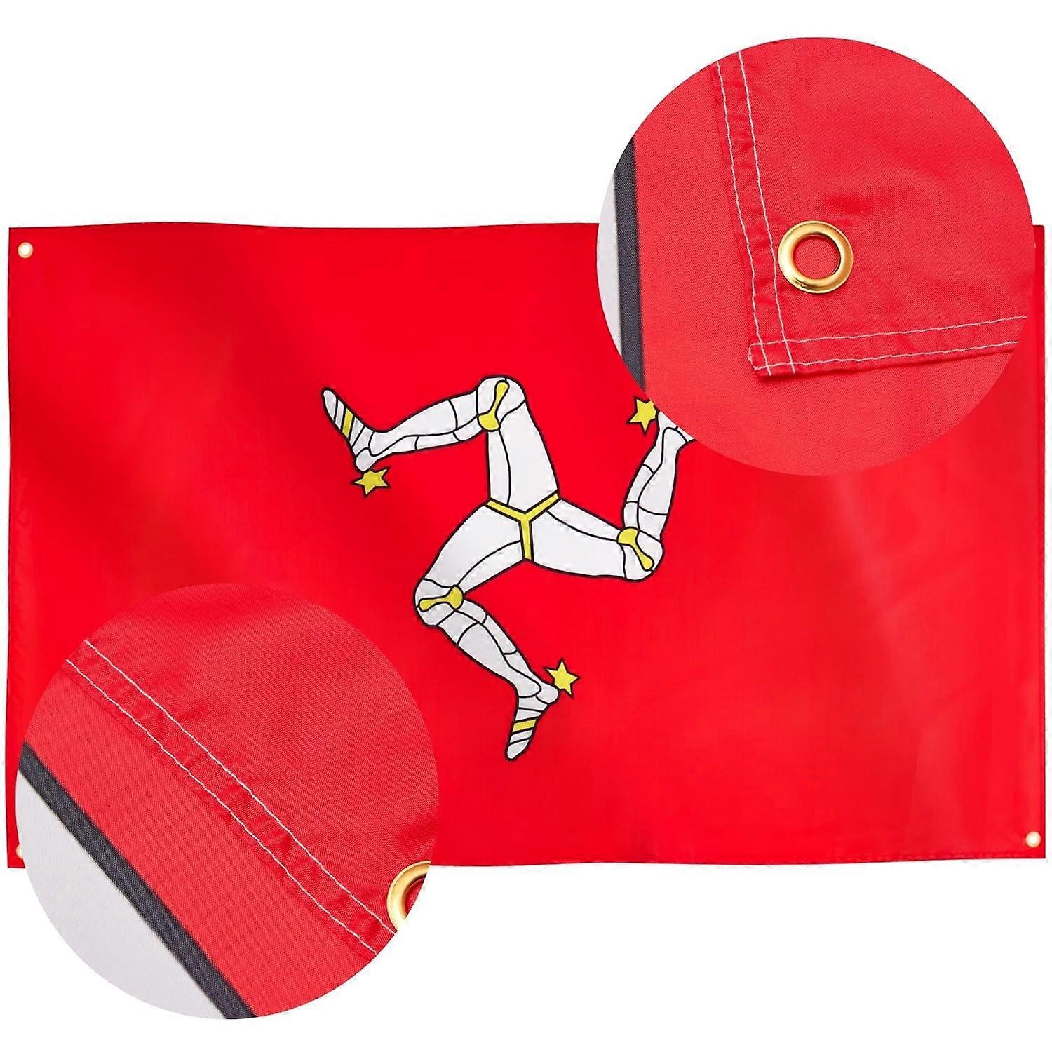 Isle of Man Flag,Eyelet In Every Corner, Manx Triskelion Flag, Mann ...