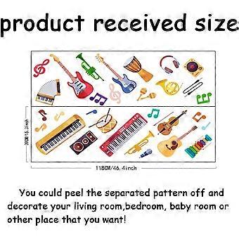 Musical Instruments Wall Stickers Cartoon Musical Instruments Wall ...