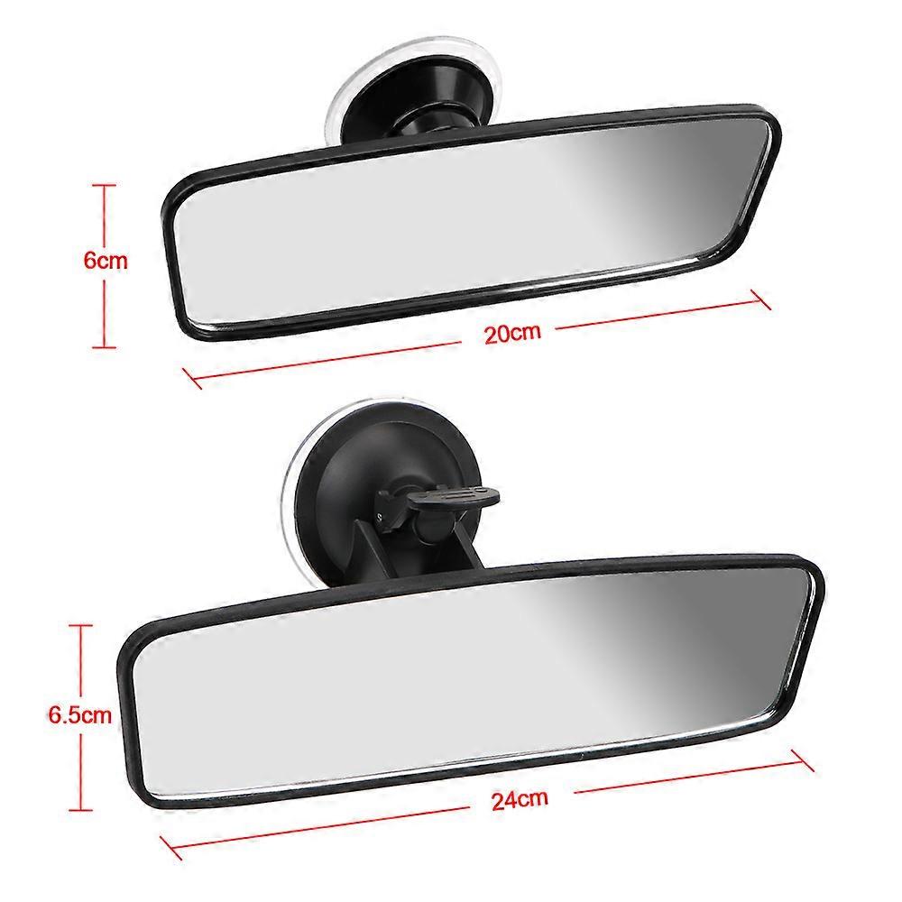 Interior car mirror with suction cup, adjustable wide angle panoramic ...