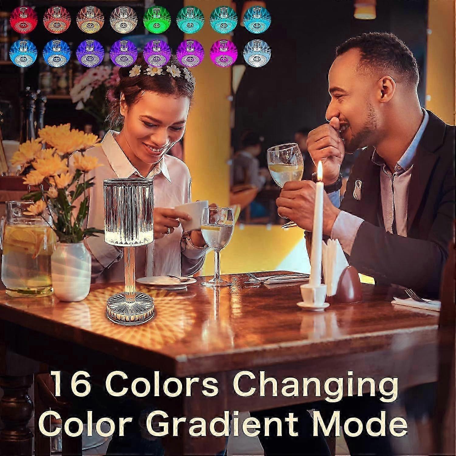 16 Colors Changing RGB Touch Lamp , Acrylic Table Lamp with Remote ...