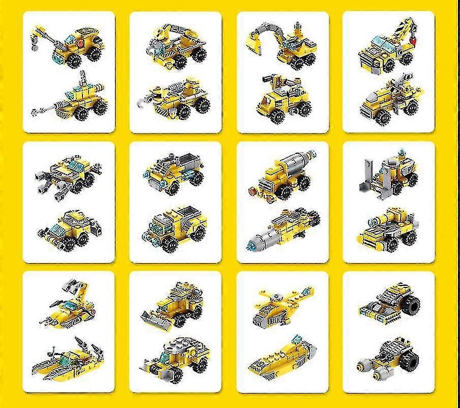 12in1 Building Blocks Set Multifunction Construction Truck Robot ...