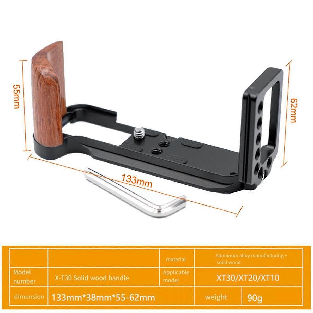 Hand Grip Quick Release Wooden Camera L Plate for XT30 II XT30 XT20 XT10 Camera Grip Handle ...