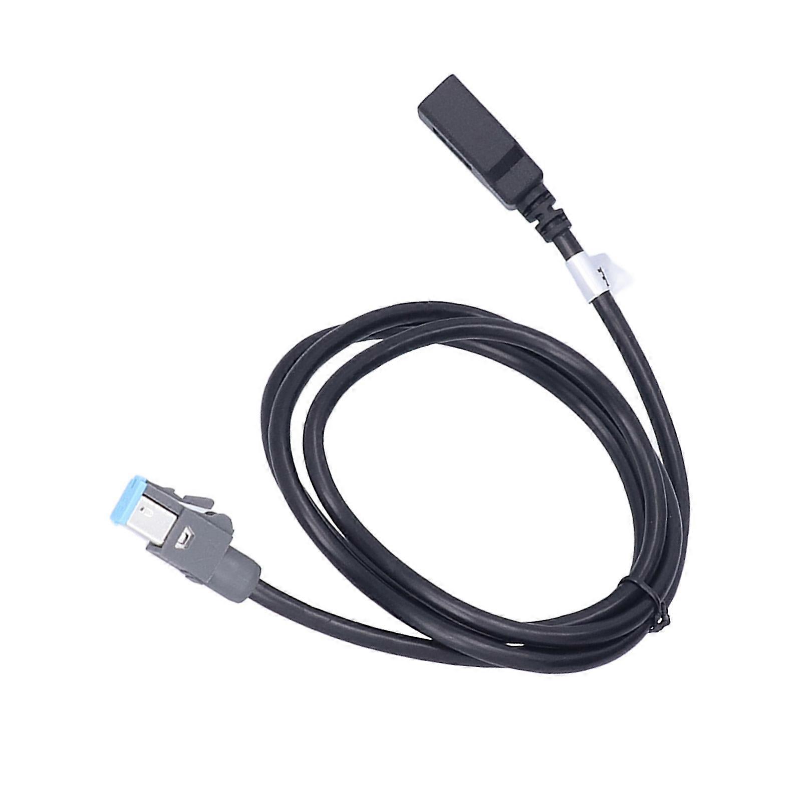 4 Pin USB Cable Adapter Male Cord Extender 102cm/40.16in Long Black ABS ...