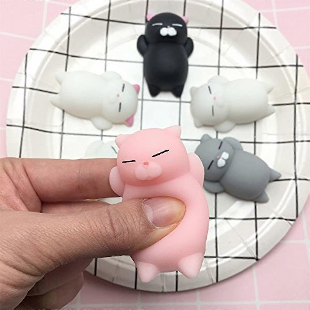 Kawaii Cat Mochi Squishy Squeeze Toy Funny Stress Relief Fidget Toy ...