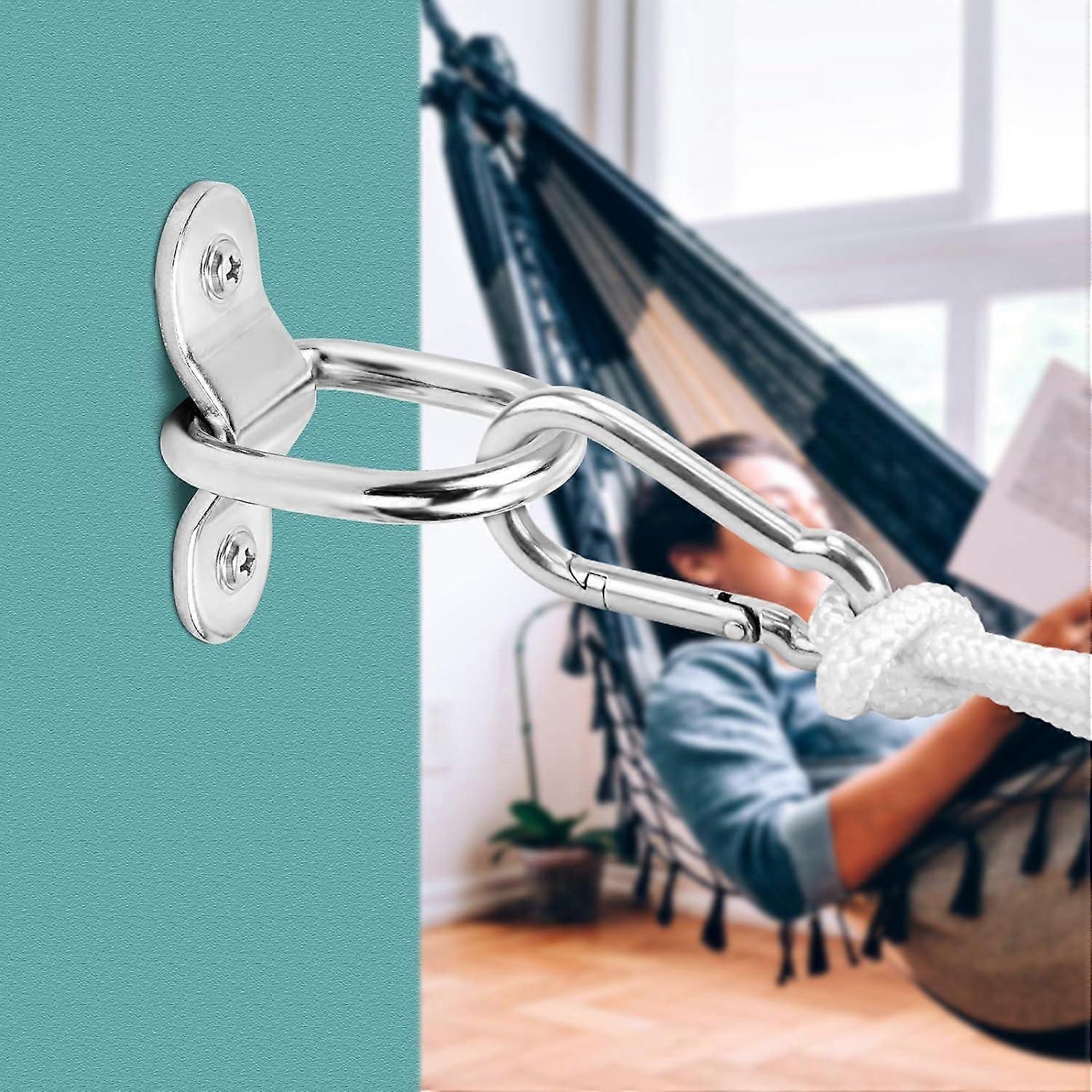 4 Pack D-Ring Anchor Tie Downs Lashing Rings Tie Down Anchors for Trailer, Stainless Steel D ...