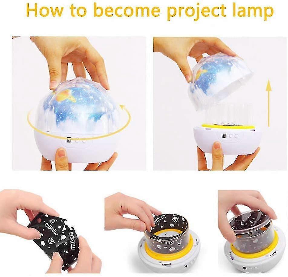 Night Light Projector For Kids-360 Rotating Planet Projection Lamp ...