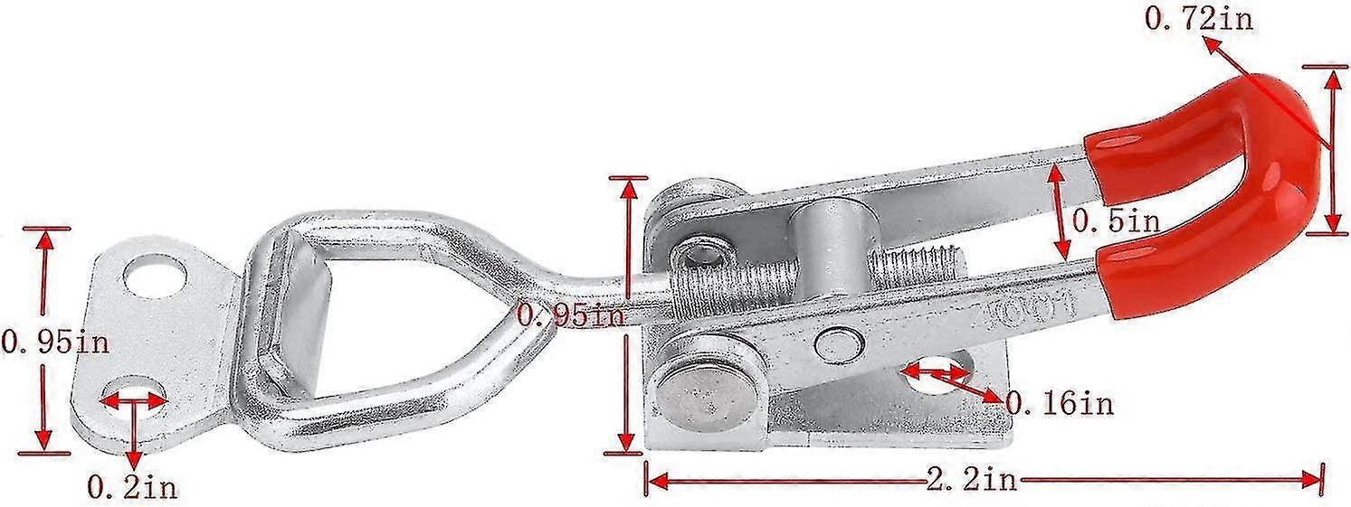 6 Pcs 4001 Toggle Clamps Metal Clamp, Clamp Latches 100kg/220lbs ...