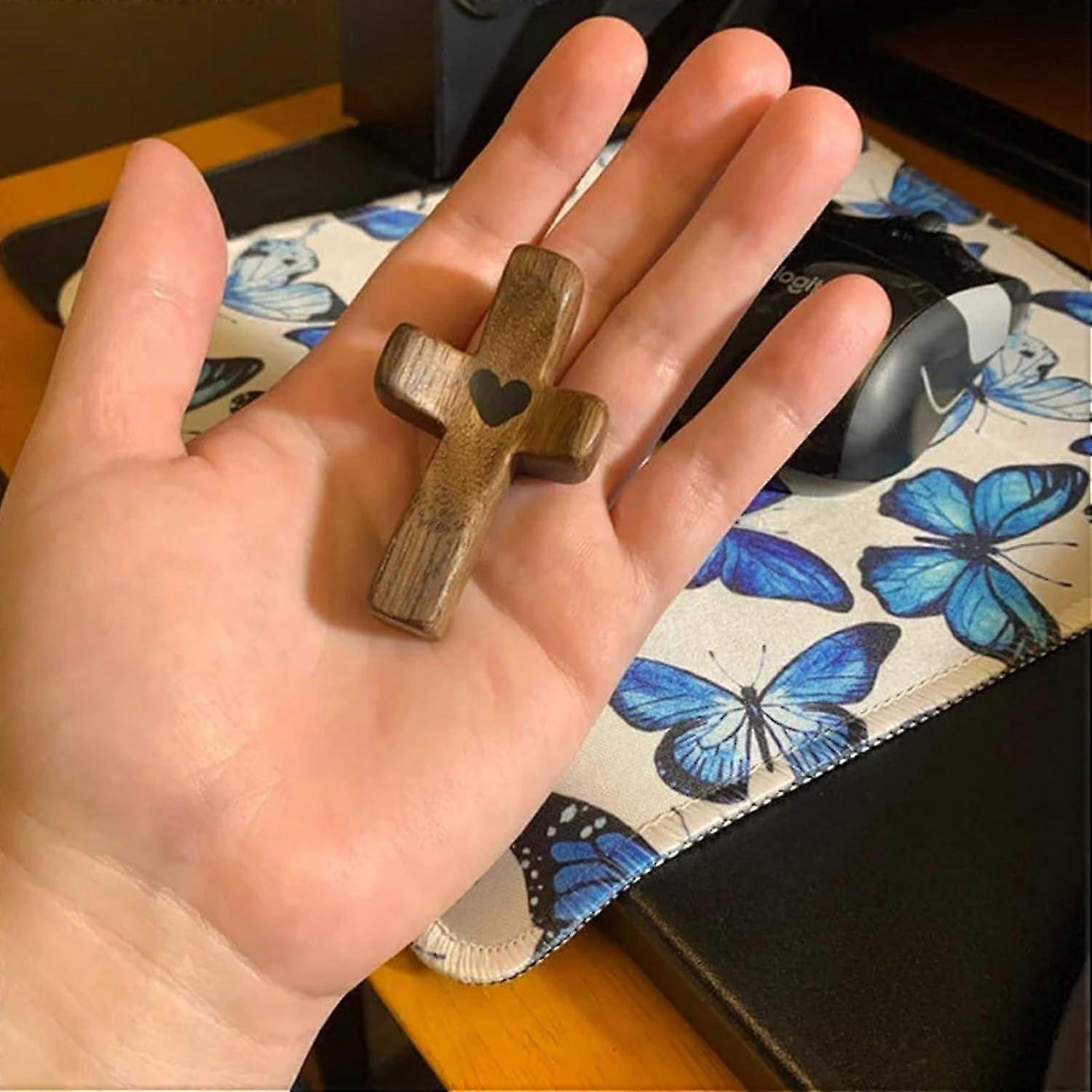 Cross My Heart Encouragement Gift, Handheld Wooden Cross, Cross My ...