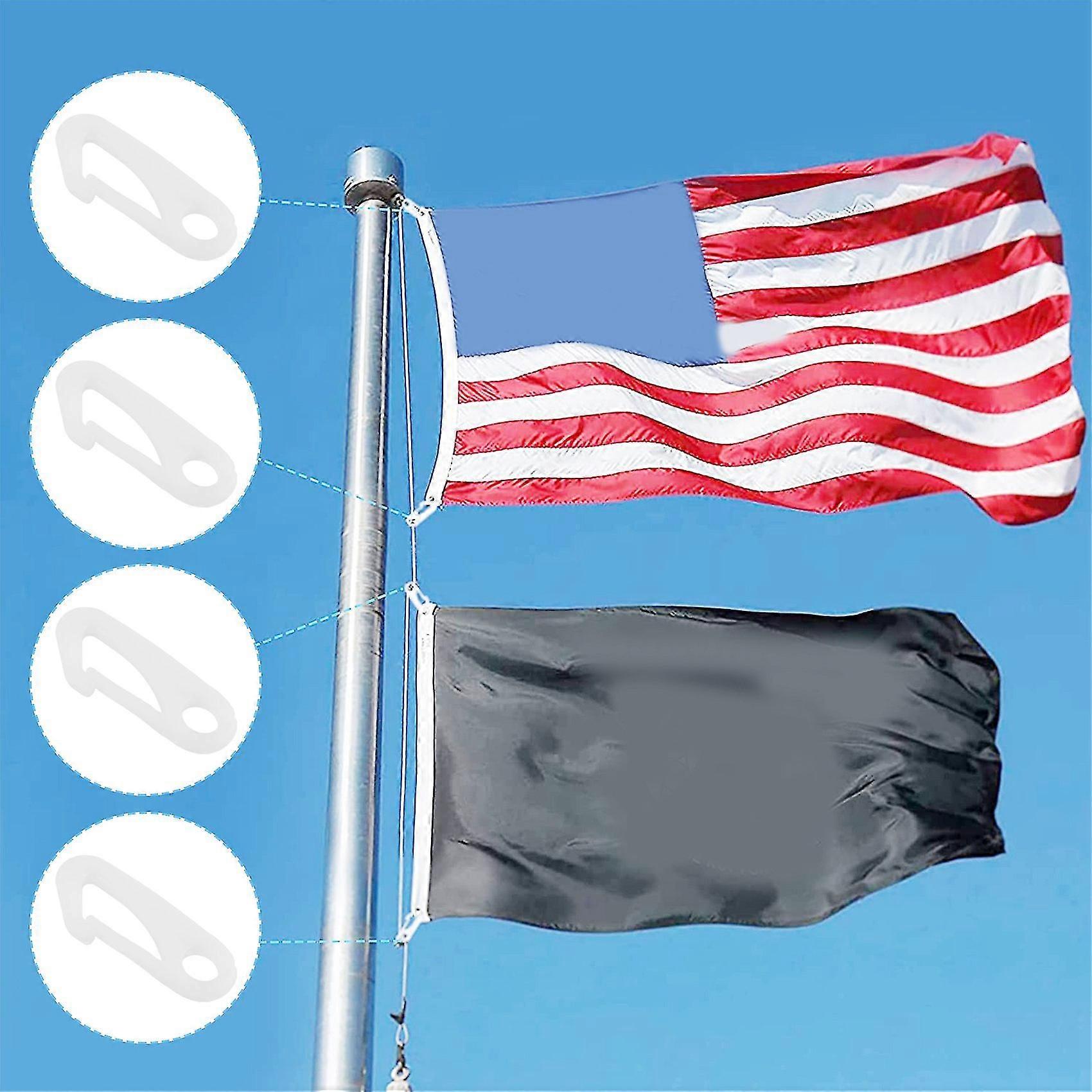 12pcs Flag Pole Clip Snap Hooks Flag Clips Flag Pole Accessory - Attach ...