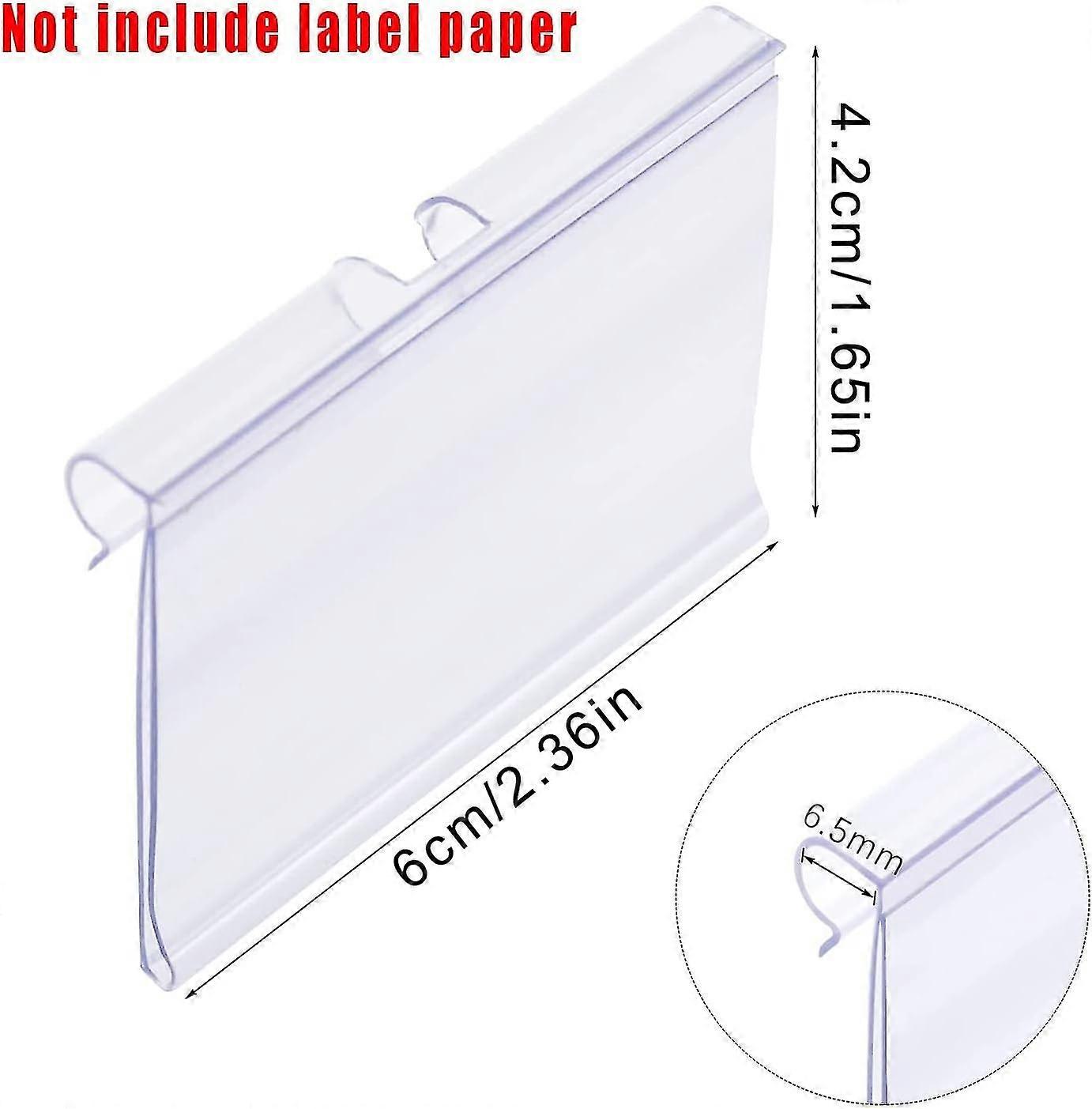 50 Pcs Clear Plastic Label Holders For Wire Shelf Retail Price Label ...