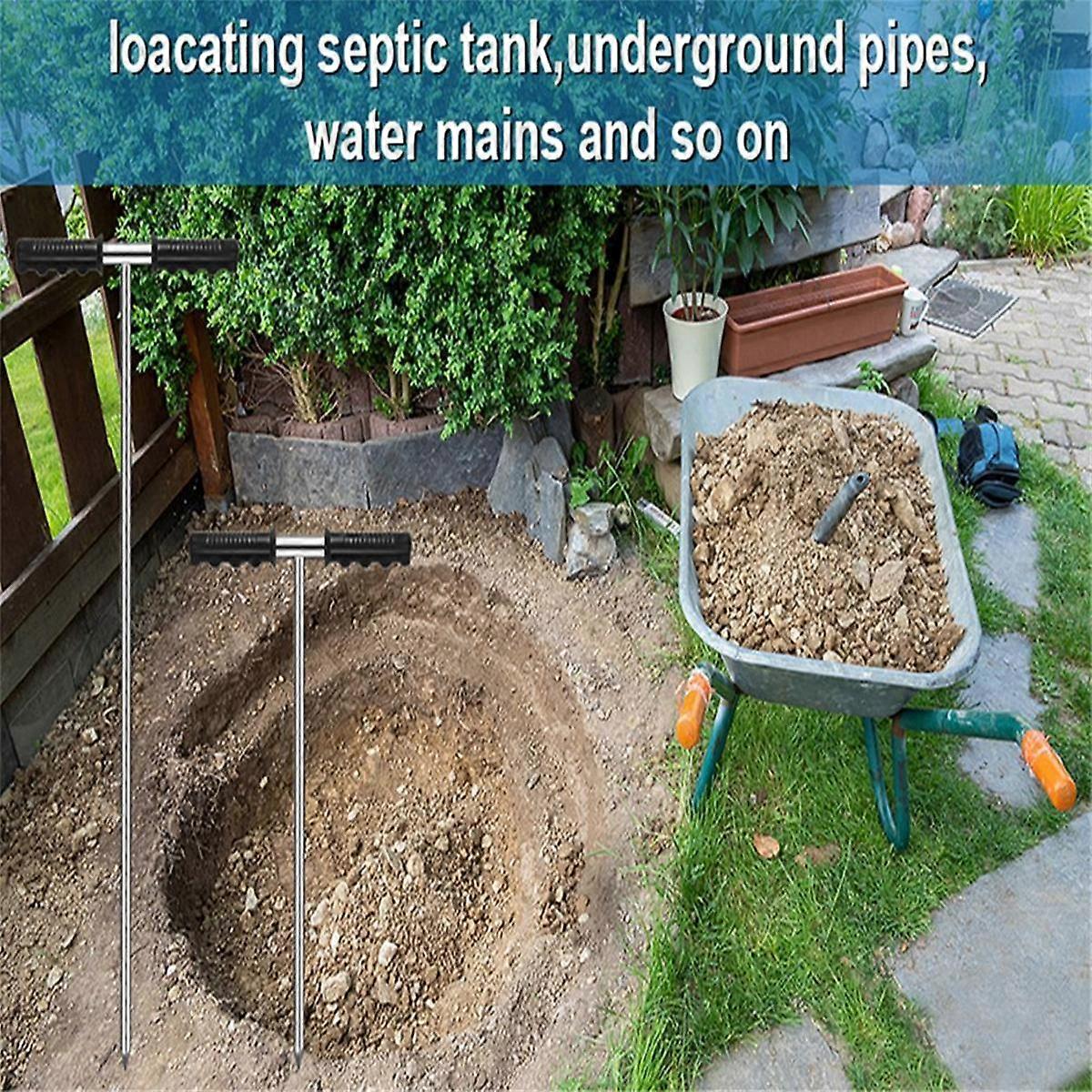 Stainless Steel Soil Probe, Adjustable Ground Rod Tool for Locating ...