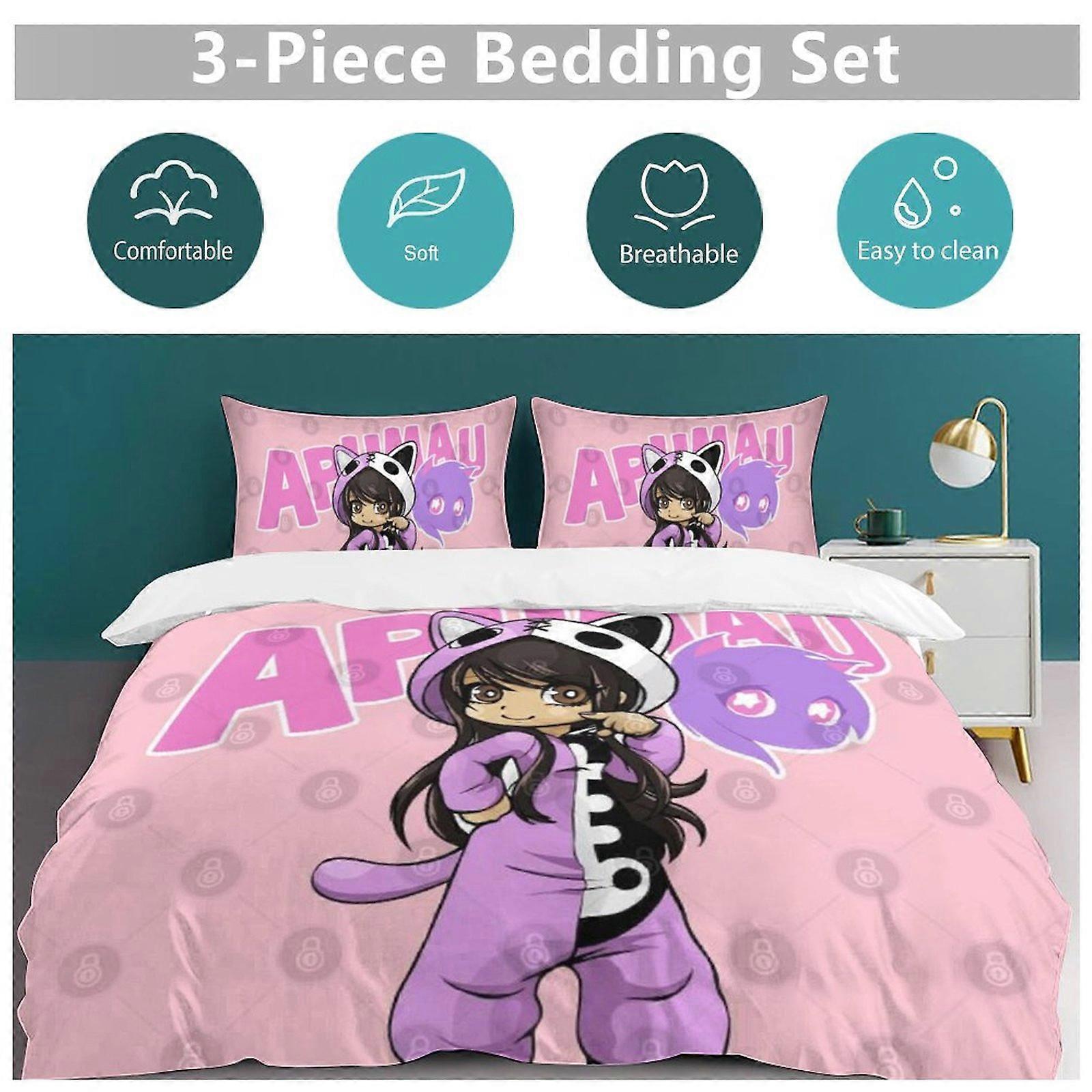 Bedding set XU619 Aphmau Down Duvet Cover Lightweight 3-piece Set, 1 ...