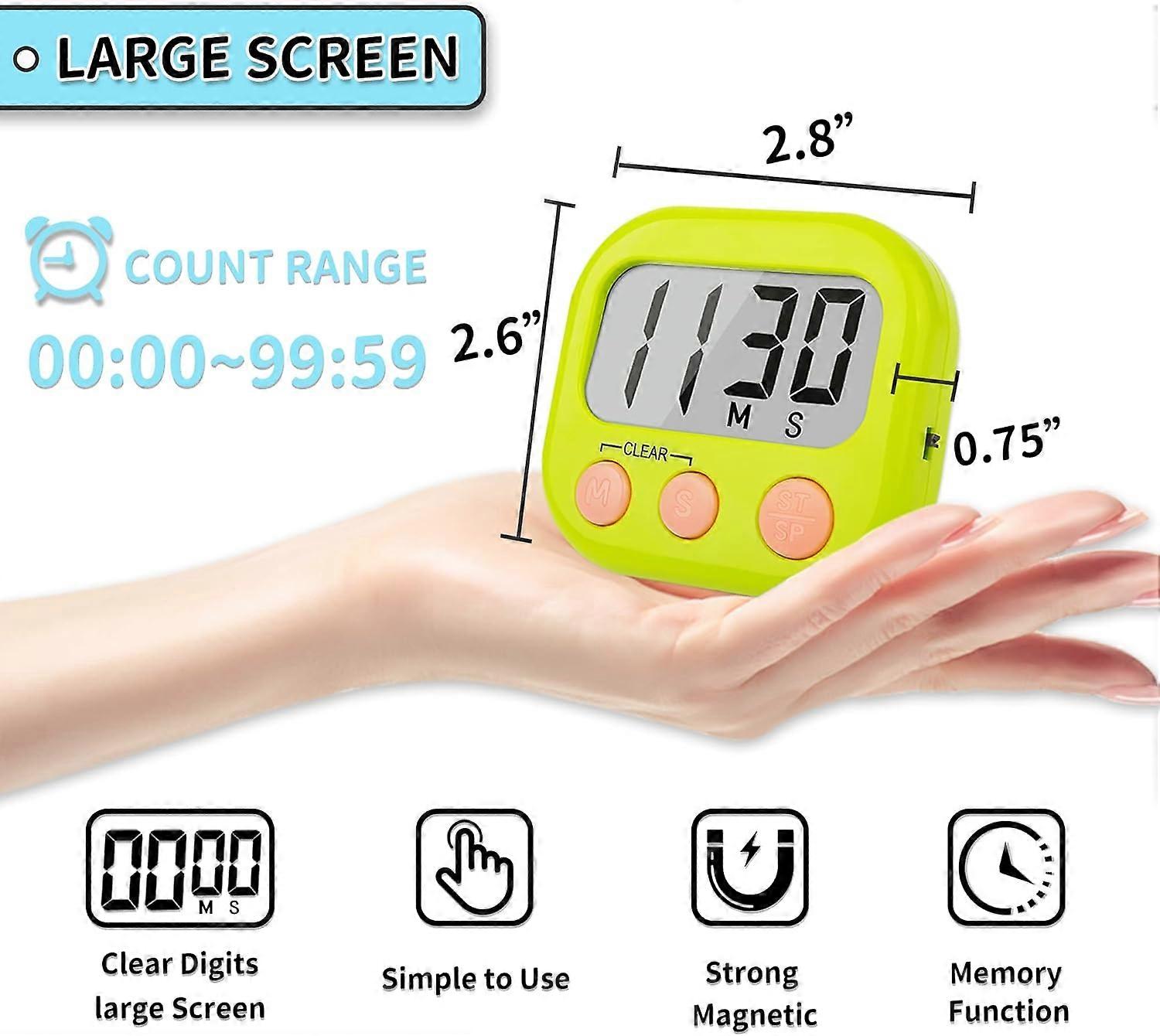 Classroom Timers for Teachers Kids Large Magnetic Digital Timer 2 Pack ...