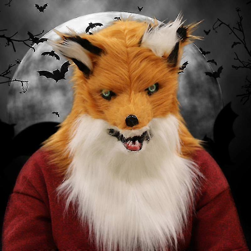 Movable Mouth Fox Mask Halloween Costume Cosplay Party Mouth Mover Wolf ...