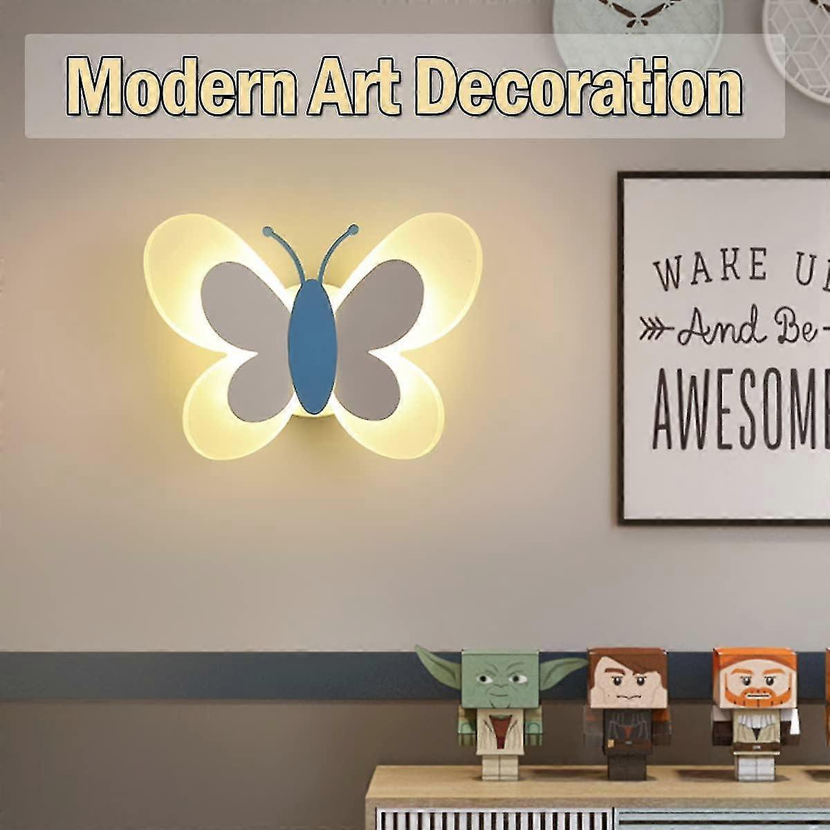 Modern Led Decoration Wall Light For Children's Room,dimmable Butterfly ...