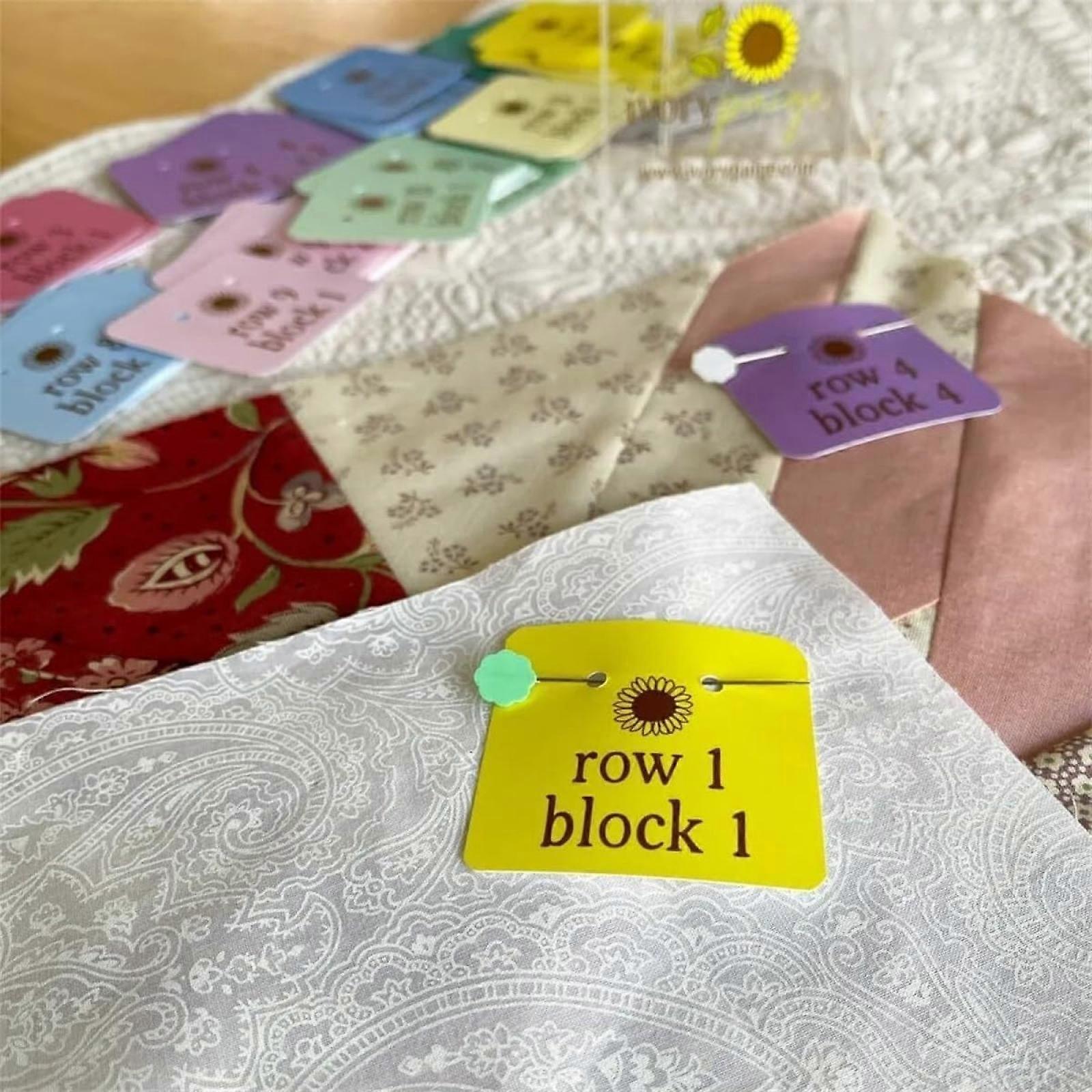 Patchwork Block Row Markers Each color contains 12 sewing markers ...
