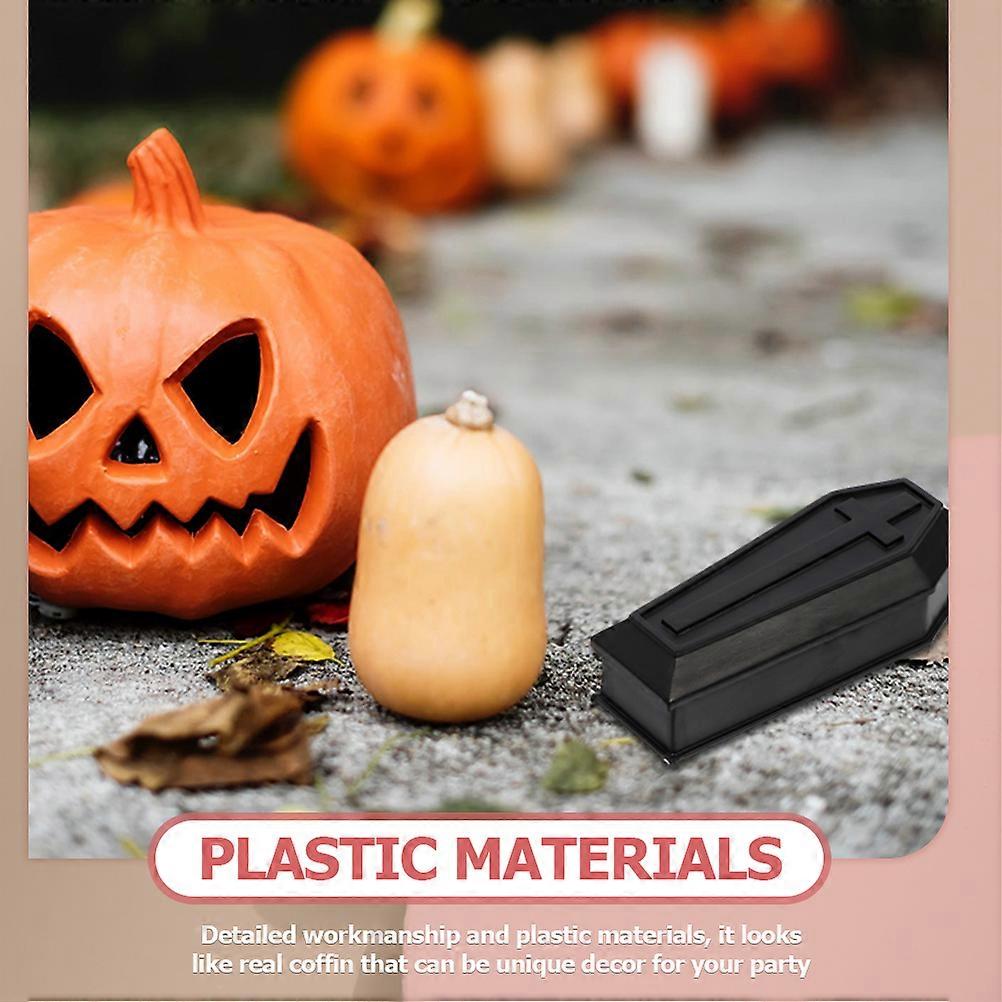 14pcs Halloween Coffin Prop Plastic Coffin Box with Lid Party Treat Box ...