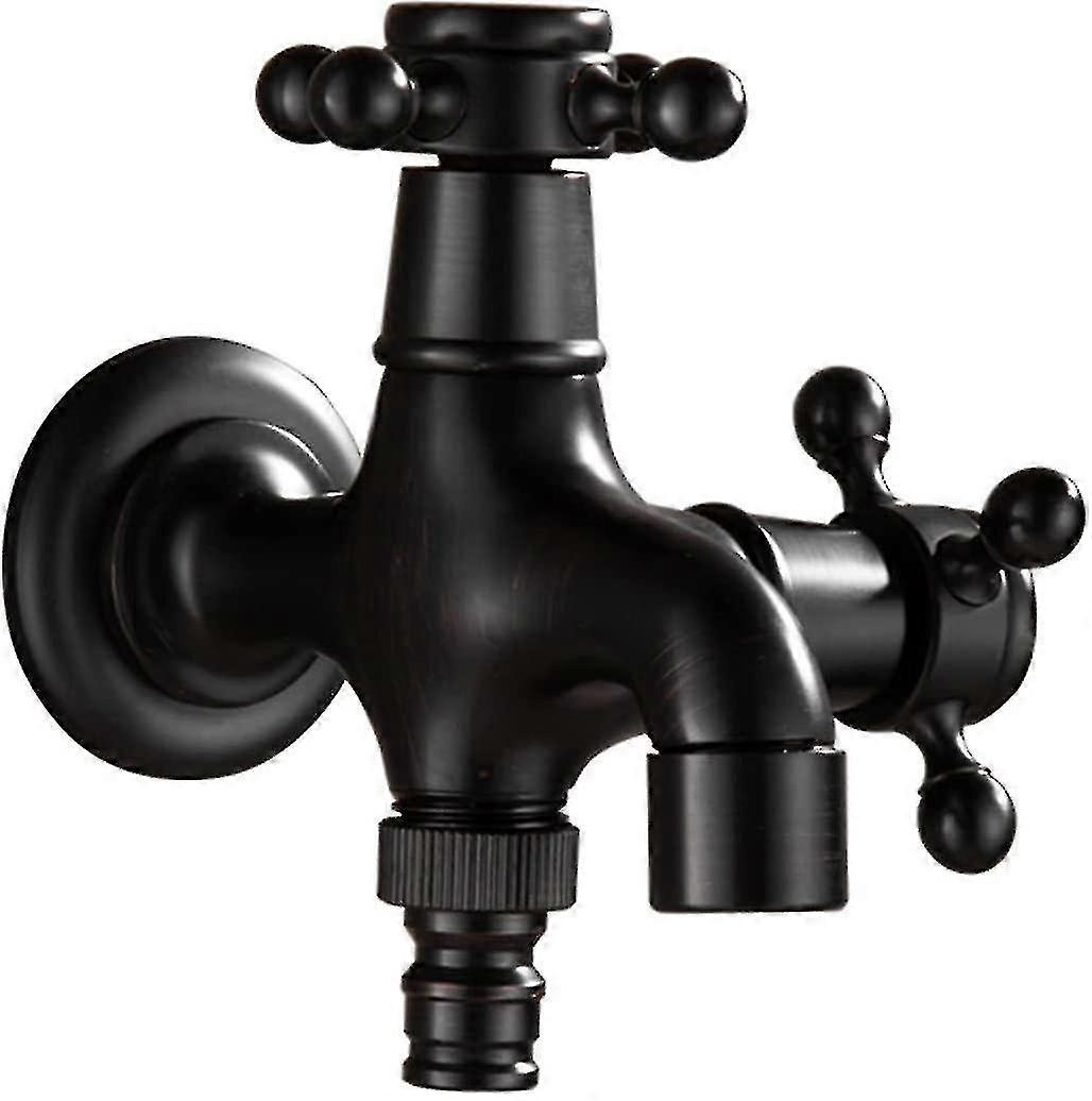 Outdoor Faucet Modern Black Bronze Single Cold Tap Outdoor Faucet ...