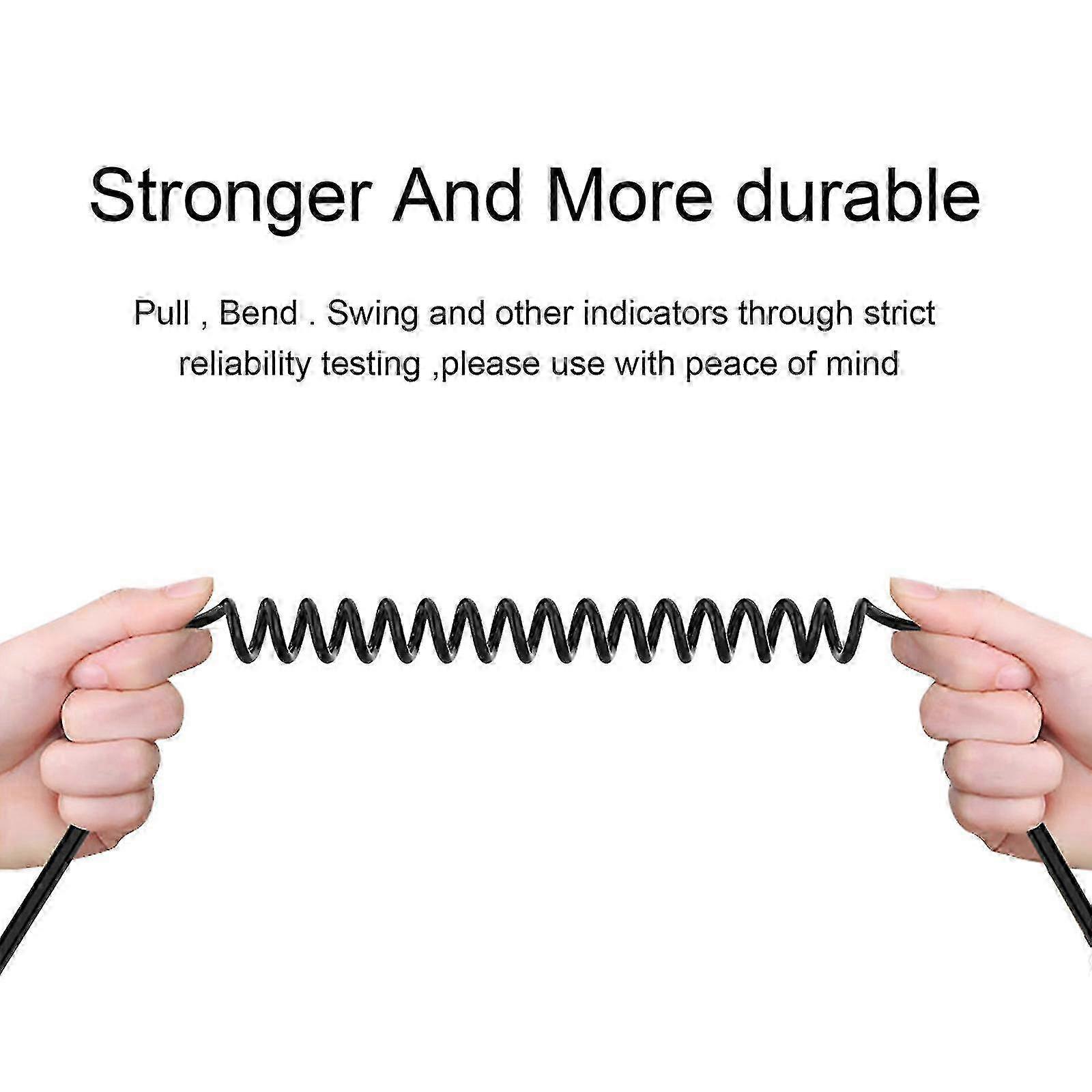 3.5mm Coiled Spiral Extension Cable 90 Degree Right Angle 3.5mm Male To ...