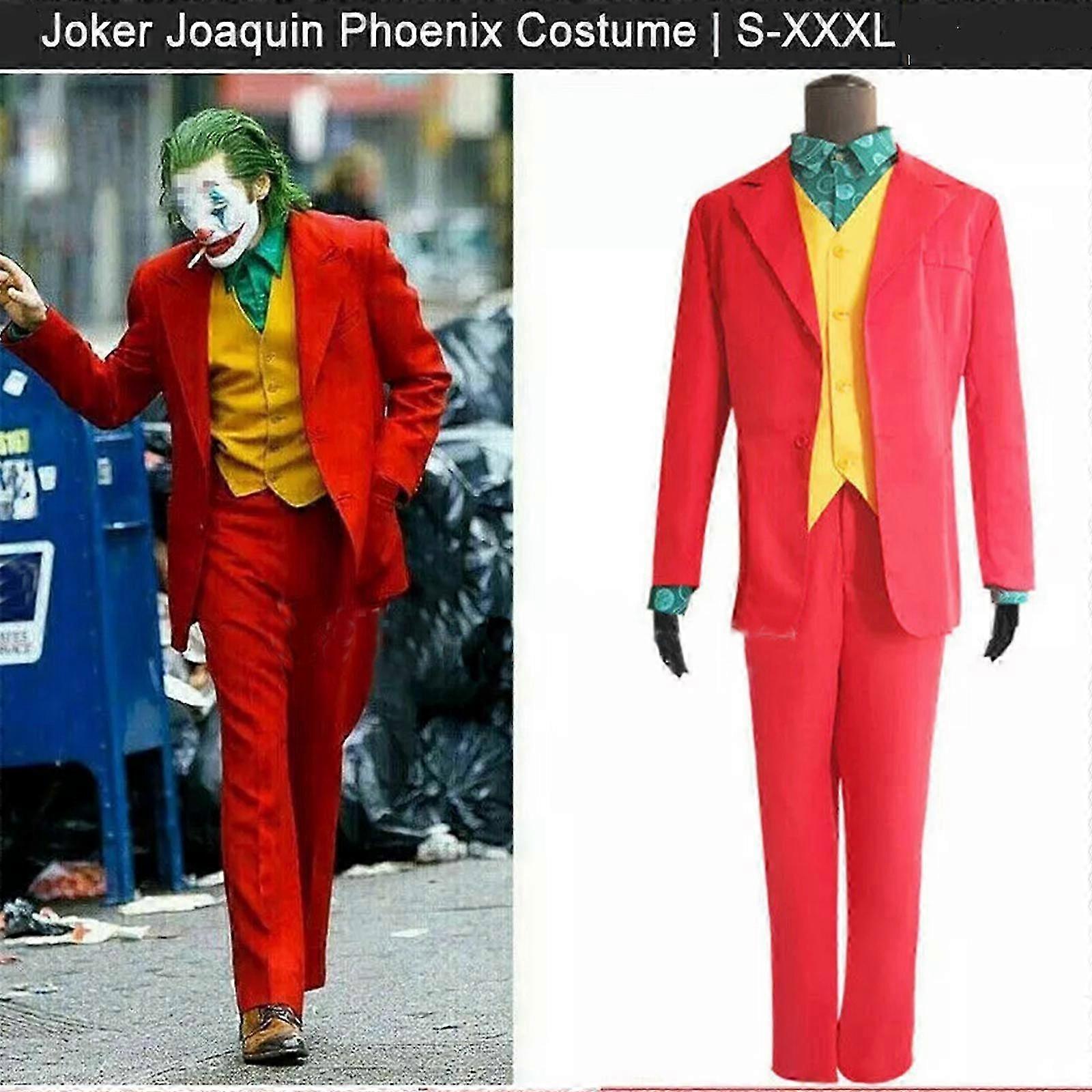 Joker Joaquin Phoenix Arthur Fleck Cosplay Costume Mens Halloween Party ...