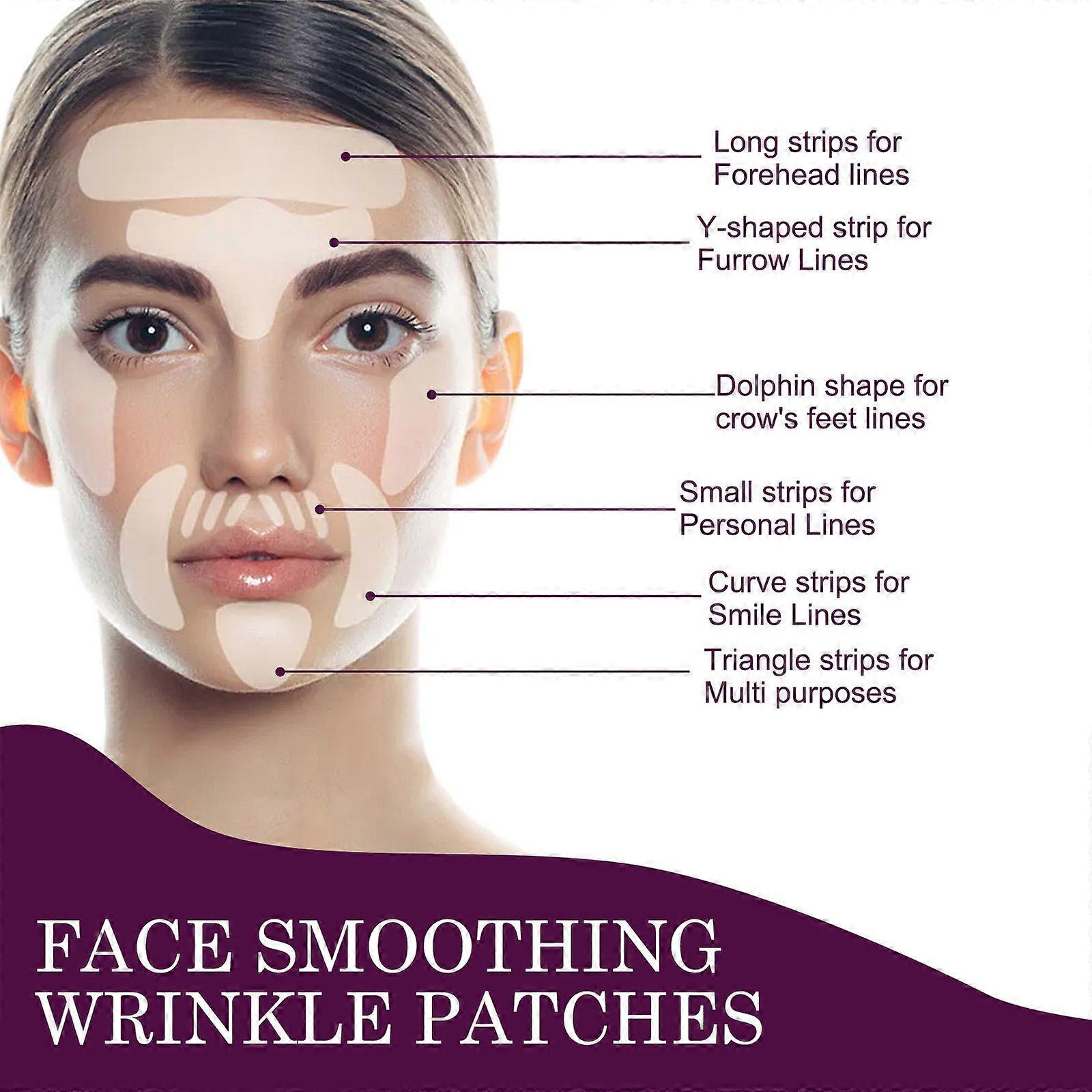 Face Wrinkle Patches - Fine-Line Remover Strips To Eye, Mouth, Frown ...