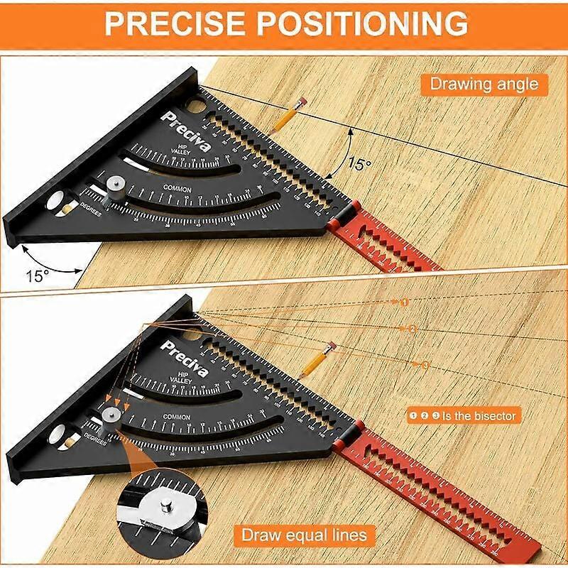 Professional Rafter Square, Aluminum Alloy with Integrated Level ...