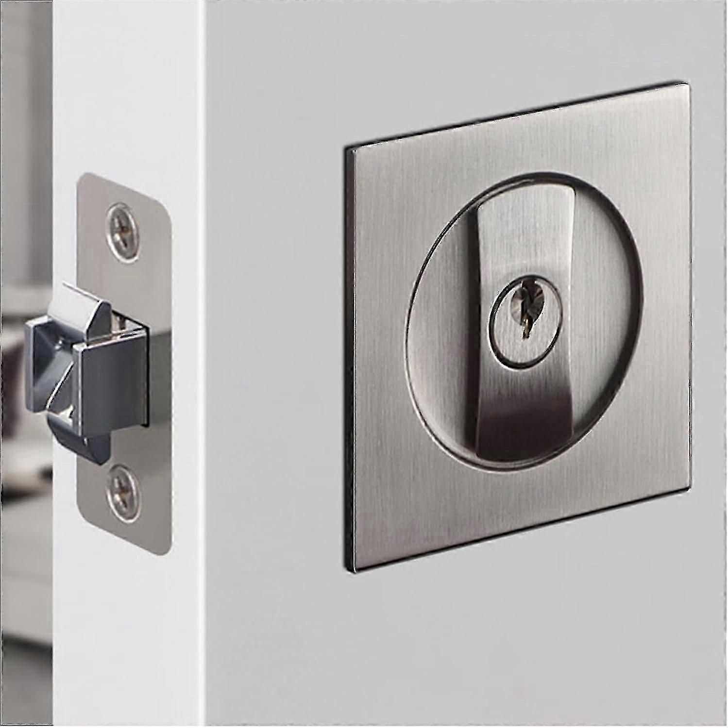 Sliding Door Lock Pocket Door Lock Invisible Recessed Mortise Lock ...