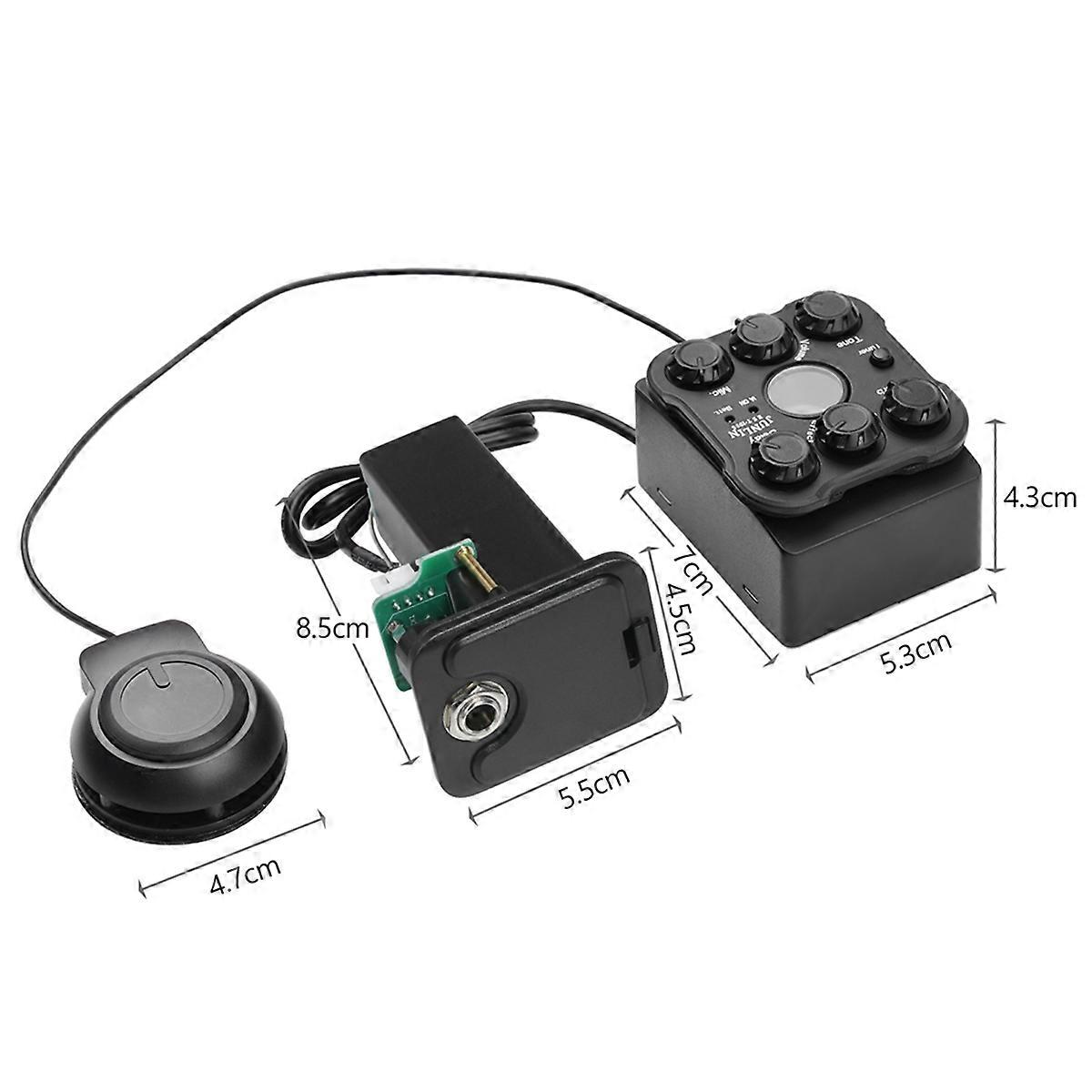 K4 Acoustic Guitar Pickup Resonance Pickups Preamp System with LED ...