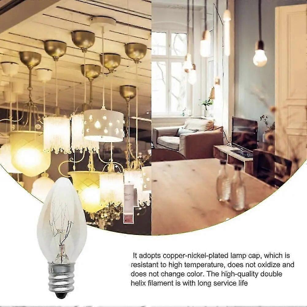 10PCS E12 Light Bulb 220V-240V 10W C7 Bulb Warm White Filament Light ...
