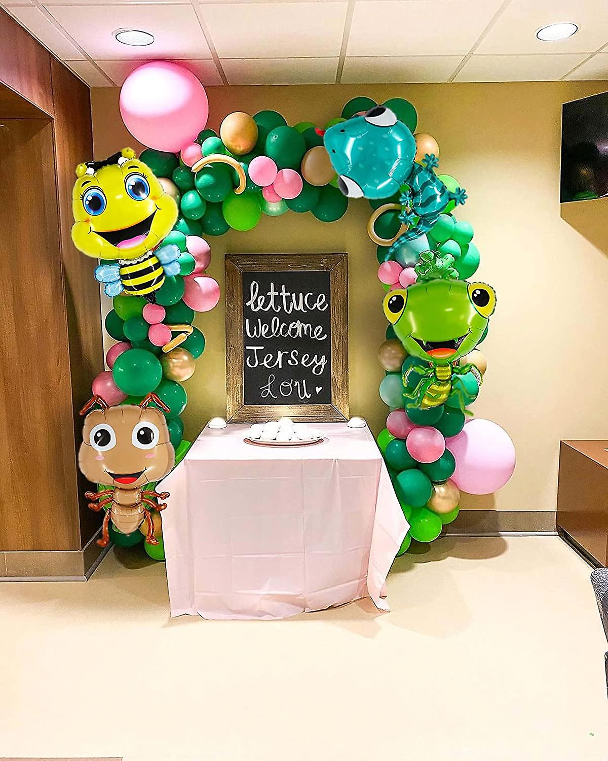 4 Pack 18 Inch Cute Insect Animal Foil Balloons Bee Gecko Snail Mantis ...