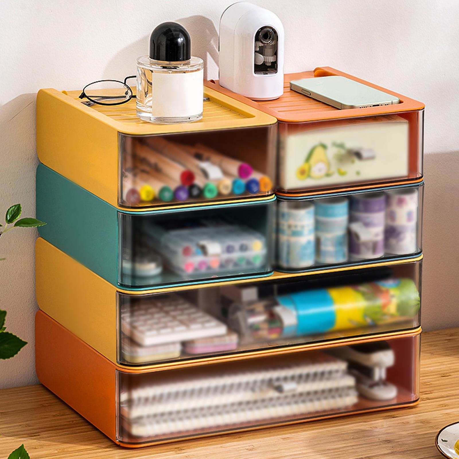 Transparent Desktop Organizer Large Capacity Drawer Storage Box ...