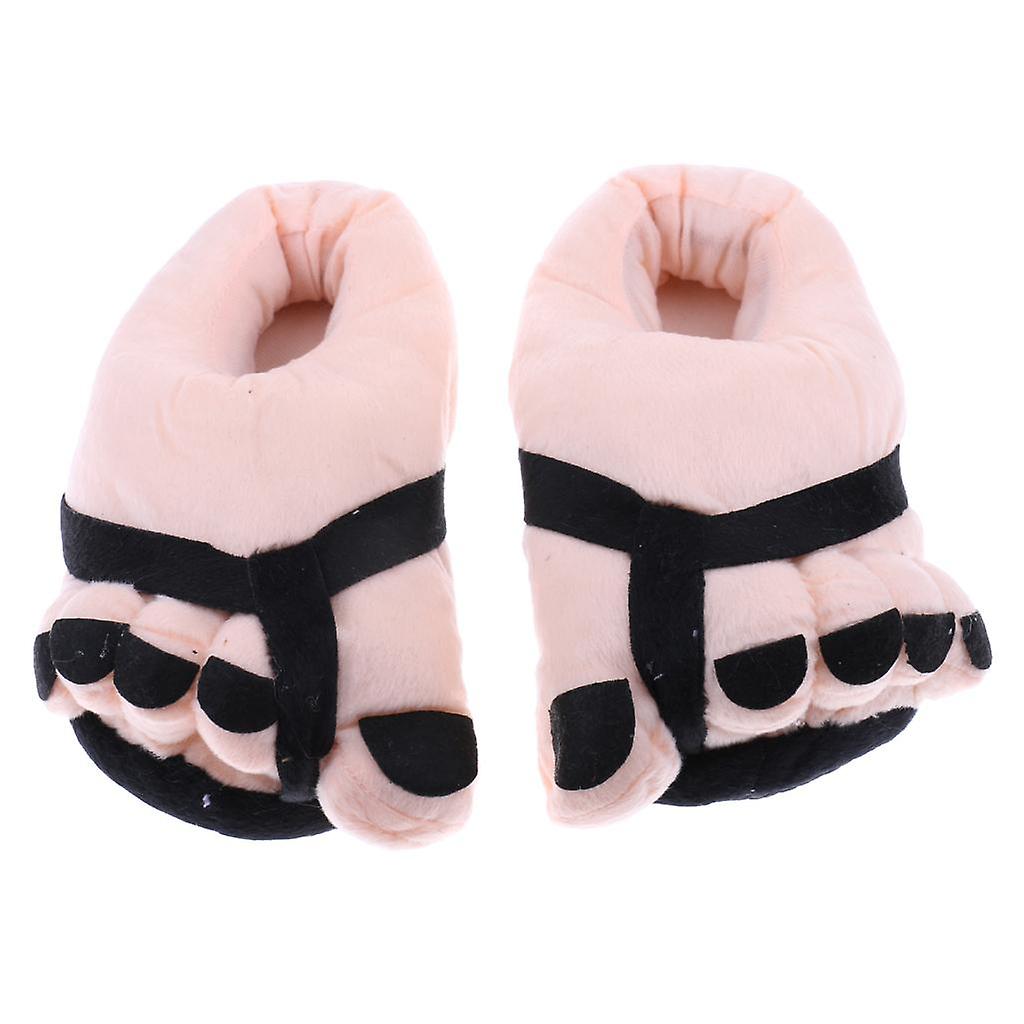 Naughty Toe Feet Warm Soft Plush Slippers Adult Novelty Gift Slippers ...