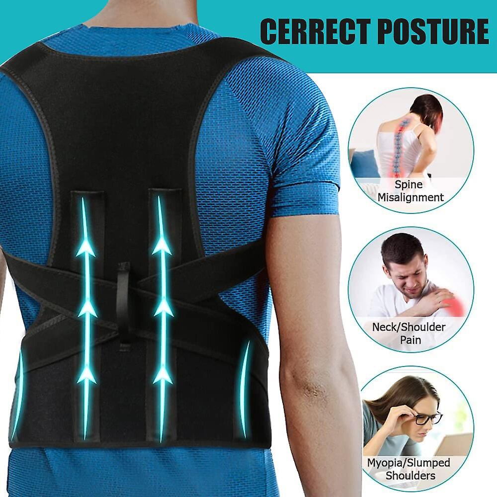 Full Back Posture Corrector Adjustable Upright Back Support ...
