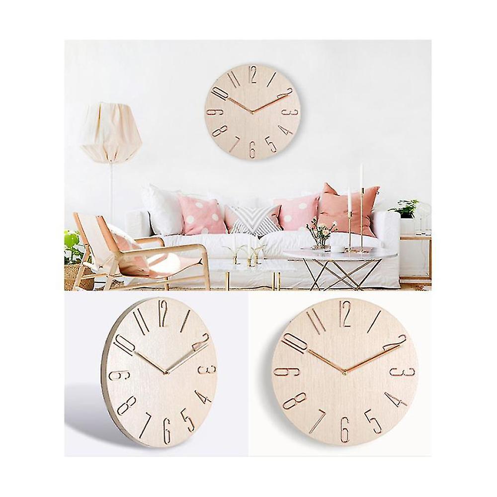 Simple Wall Clock 12 Inch Living Room Home Wall Clock Clock Watch ...