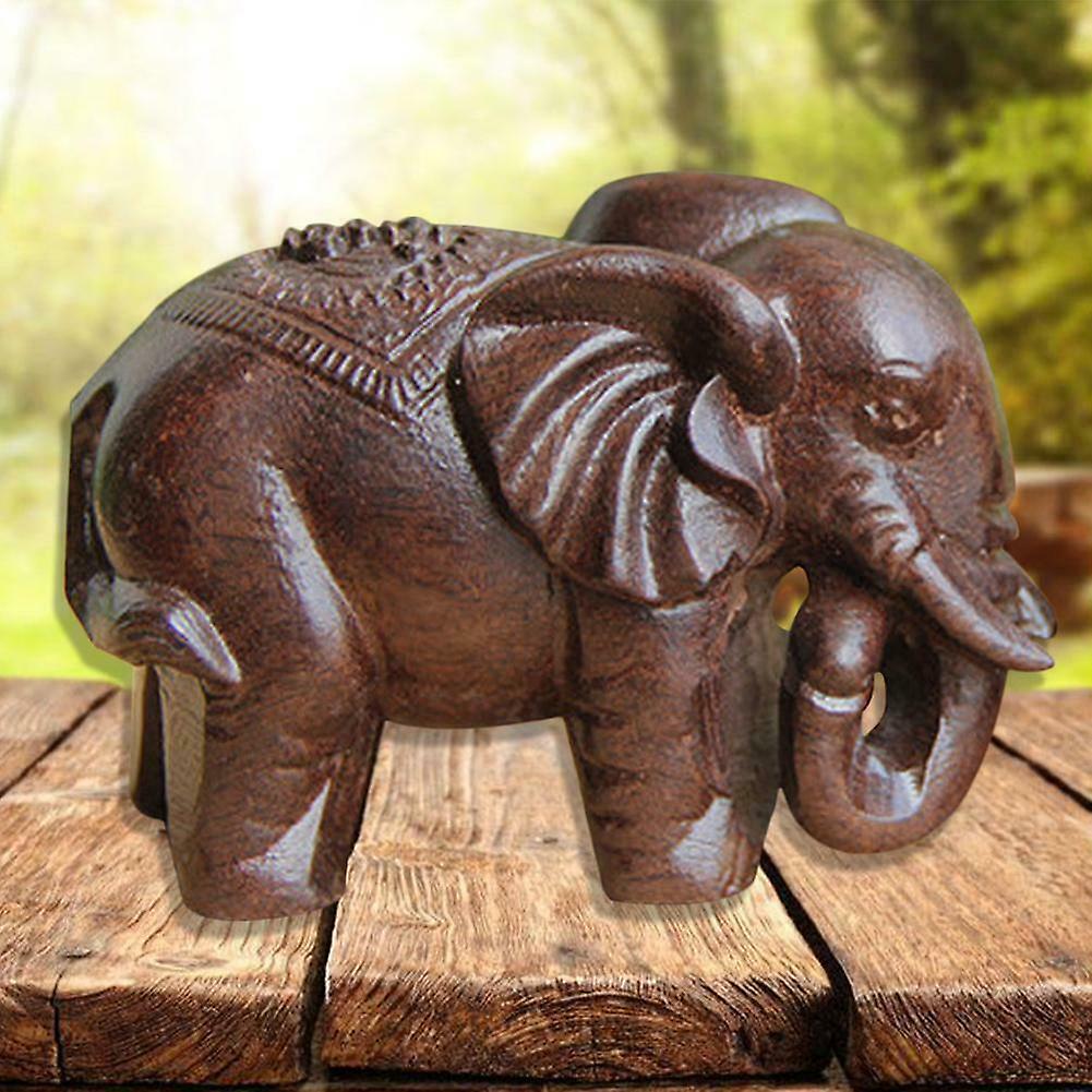 Chinese Fengshui Wooden Elephant Statue Figurine Ornament. Decor Craft ...