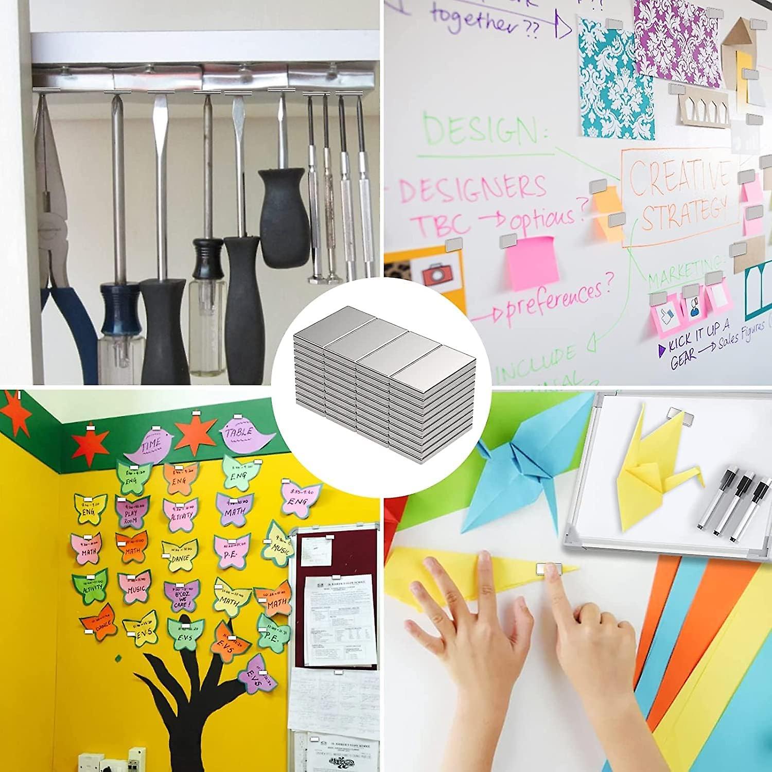 Neodymium Magnets Wukong, 20x10x2 mm Bar Magnets 40 Pieces Rectangular ...