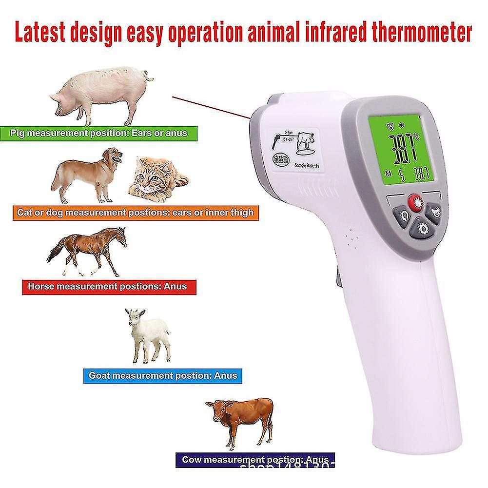 Pet Thermometer, Animal Pet Cat Dog Cattle Sheep Pig Rabbit Infrared ...