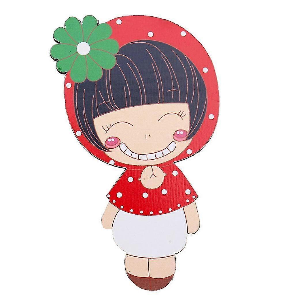 hg 6x Cartoon Pattern 14 Styles Wood Mirror Kids Hand Held Mirror Toys ...