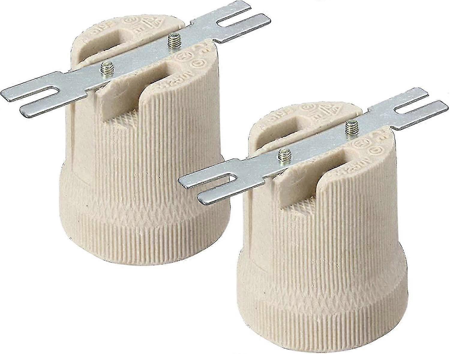 E27 Lamp Holder, Screw E27 Ceramic Porcelain Socket Light Bulb Holder ...