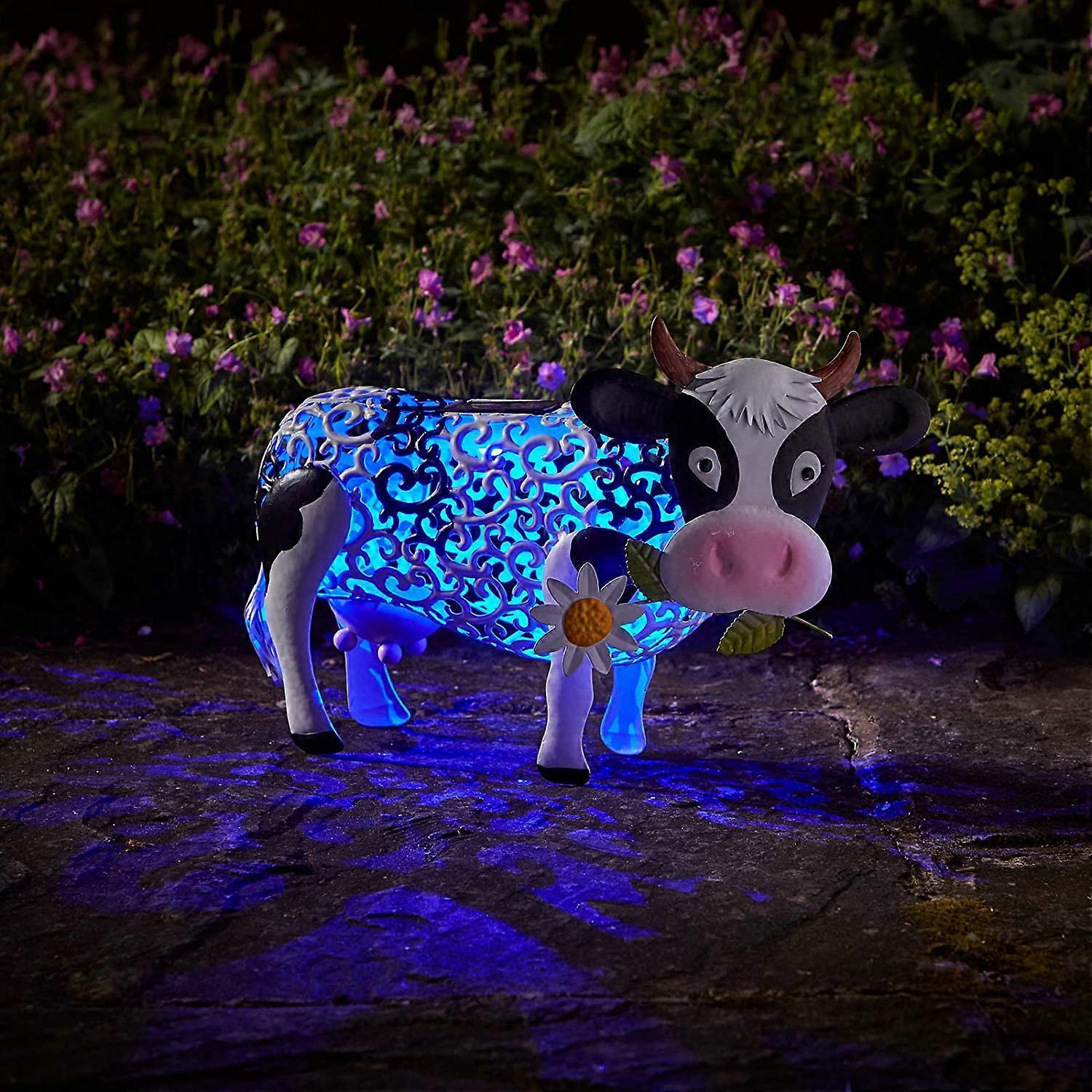 Silhouette en mtal de vache de paturage Smart Solar | Fruugo UK