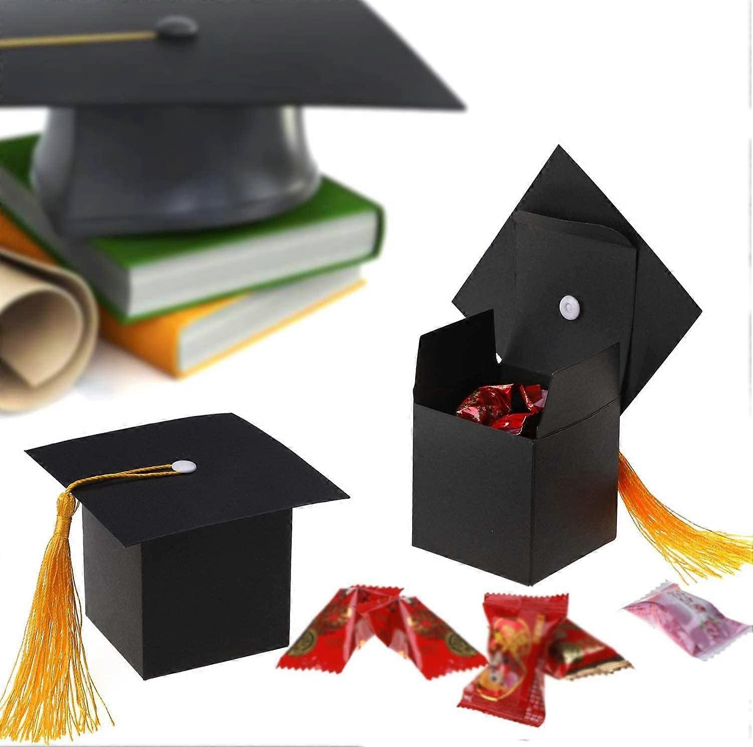20 Pieces Graduation Cap Gift Candy Sugar Box Decorations for Filling ...