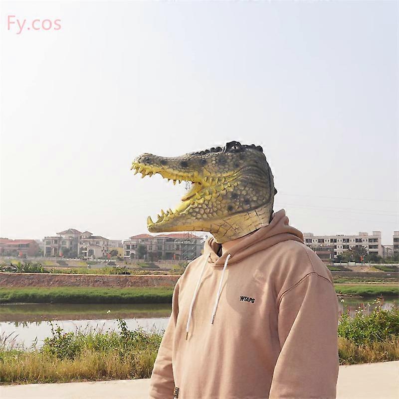 Alligator Mask Masquerade Party Adult Latex Reptile Animal Full Face ...