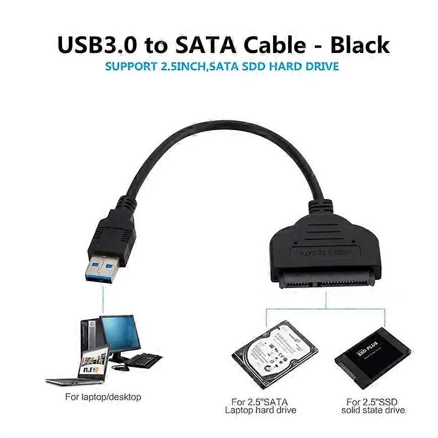 USB 3.0 to SATA III Cable Adapter USB3.0 SATA Support 2.5 Inches External SSD HDD Hard Disk ...